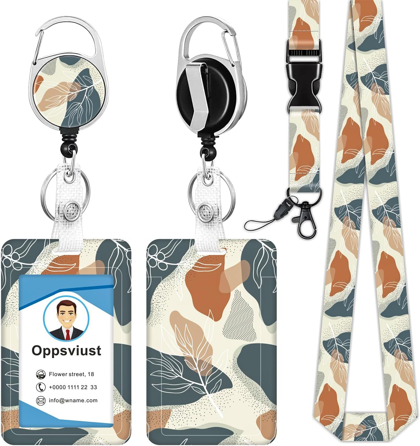 Amazon.com : ID Badge Holder with Lanyard,Retractable ID Badge Card ...