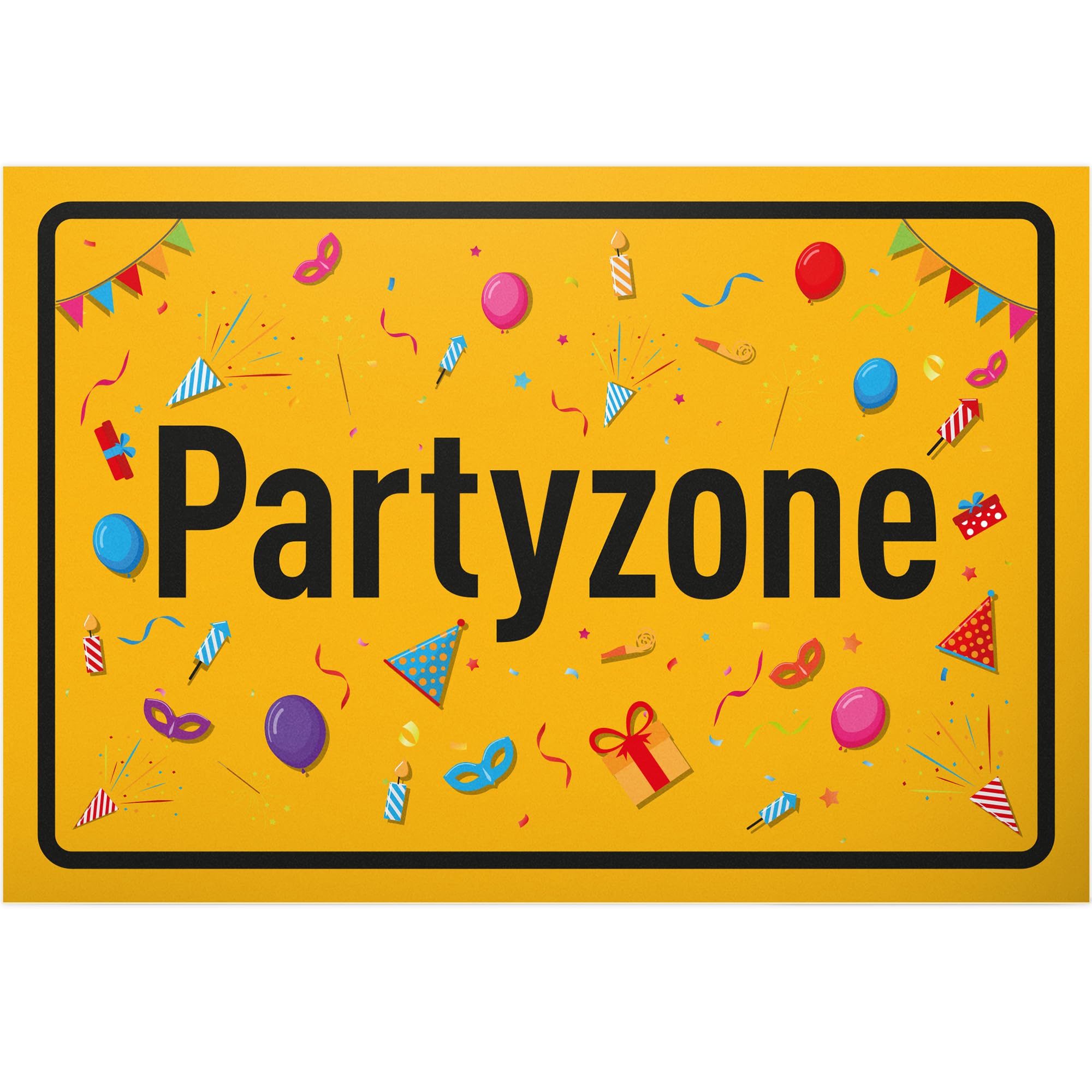 Amazon.de: DankeDir! Partyzone - 30 x 20 cm Schild ...
