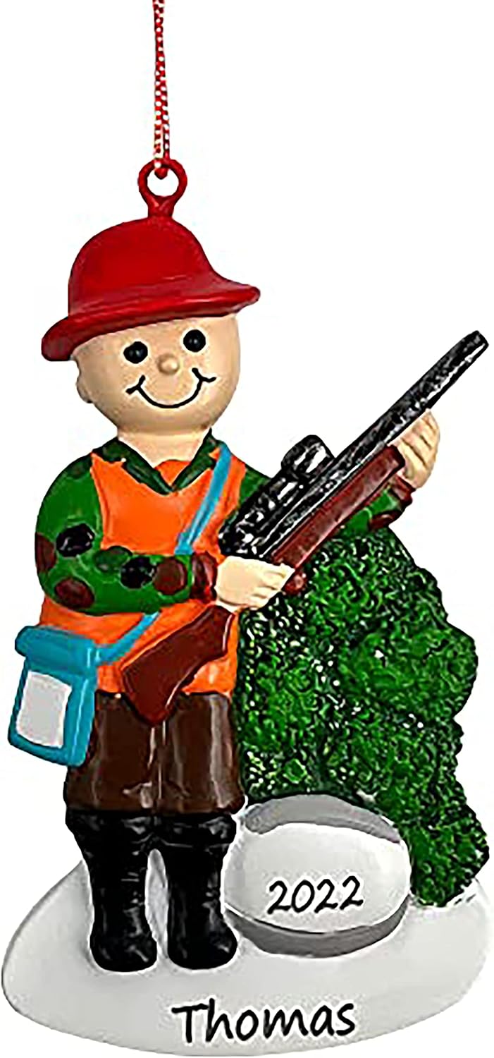 Amazon.com: Personalized Hunter Christmas Ornament, Hunting Ornament ...