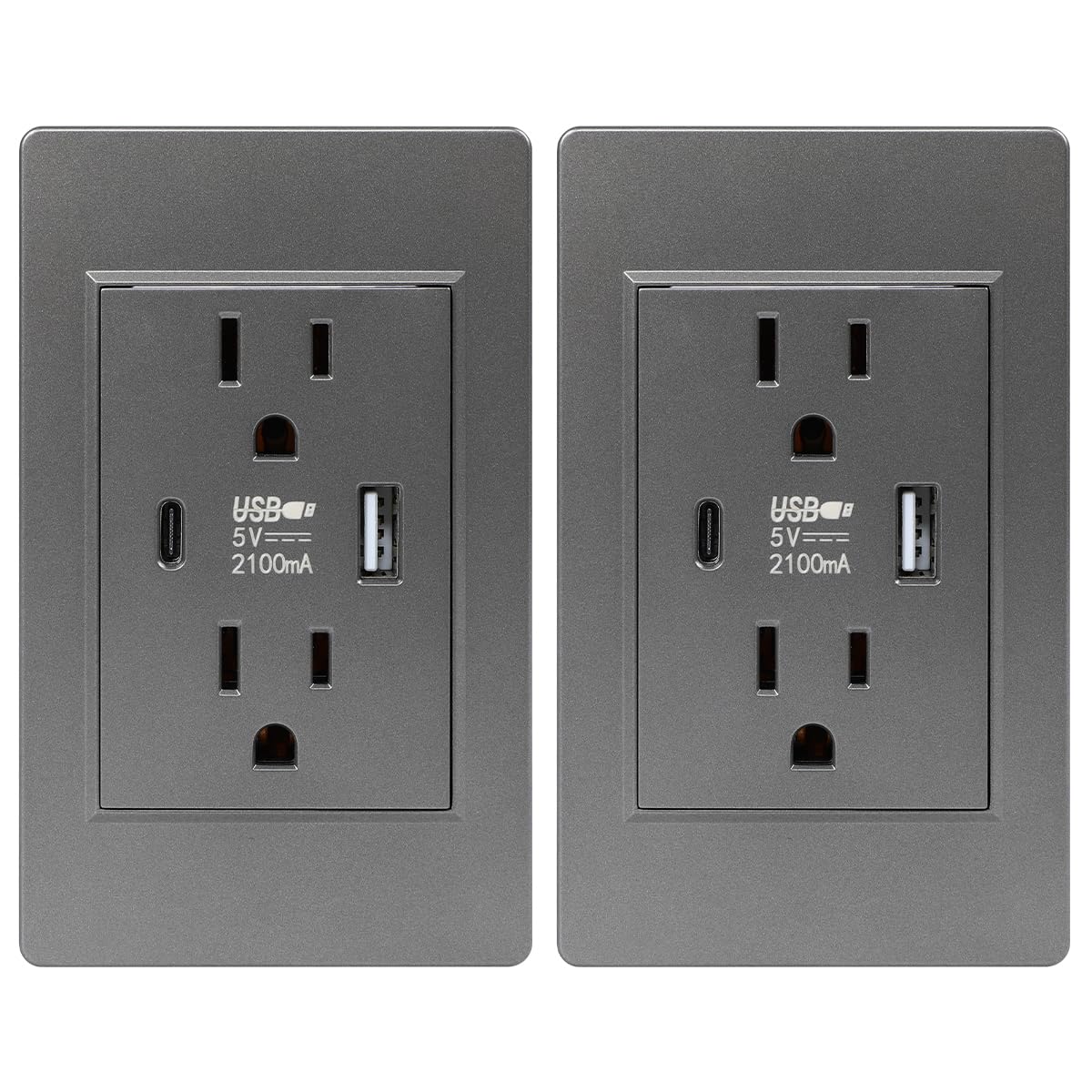 2 PCS Receptor GFCI Resistente a Manipulaciones, Toma de Corriente ...