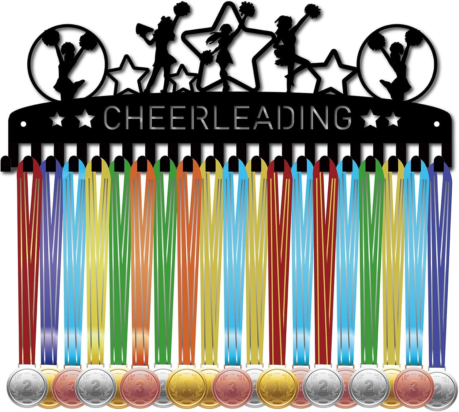 Amazon.com: CREATCABIN Cheerleading Medal Holder Display Dance Medal ...