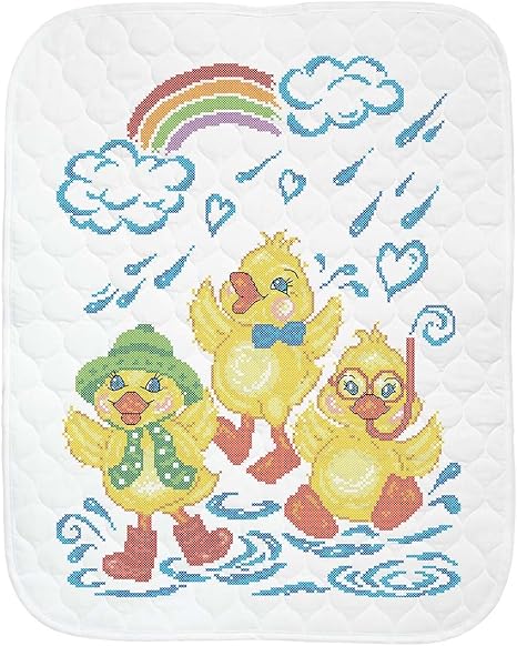 Amazon.com: Herrschners Splish Splash Baby Quilt Stamped Cross-Stitch Kit