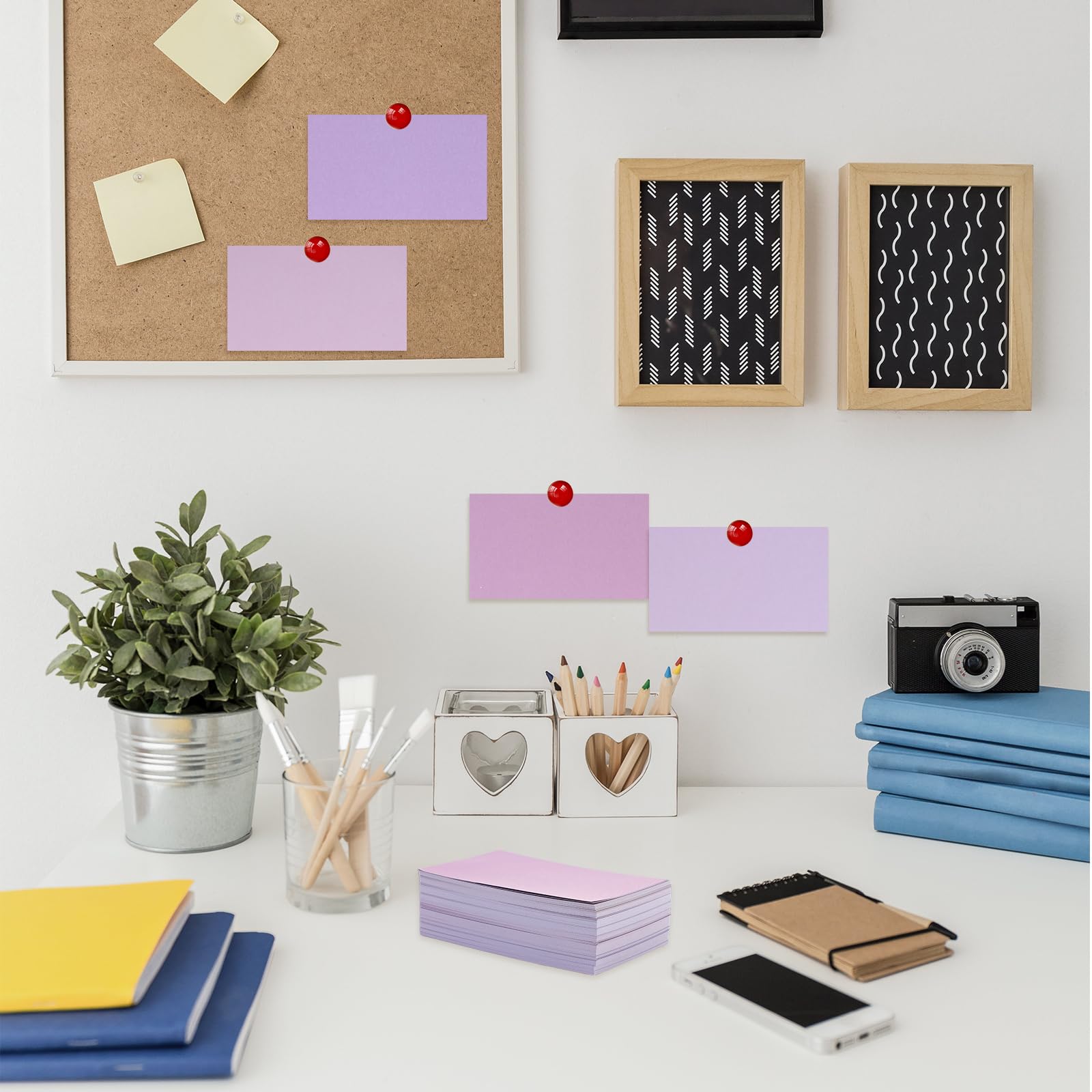 Snapklik.com : 300 Pcs Blank Colored Index Cards 180 GSM Thick 3 X 5 ...