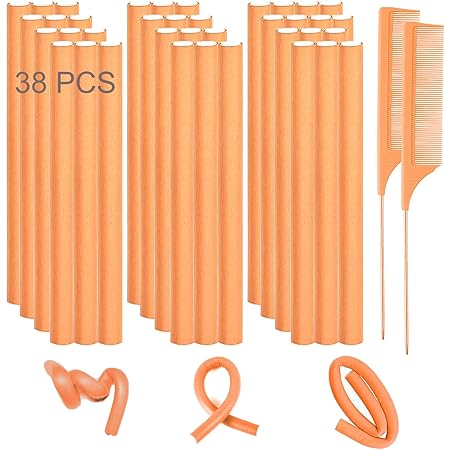 Amazon.com : Flexible Hair Rollers Curlers, 38 PCS 9.45" Flexible ...