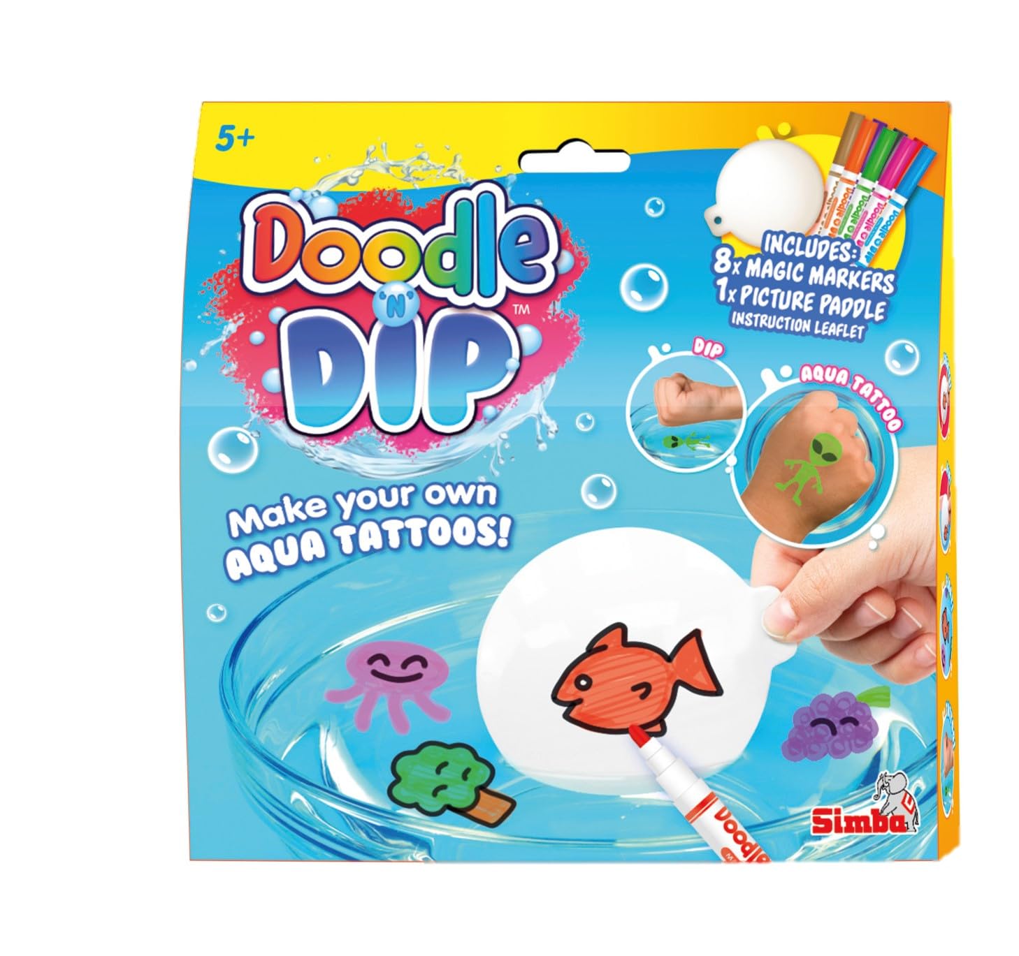 Amazon.com: Simba Doodle and Dip, Make Your Own Aqua Tattoos, Includes ...
