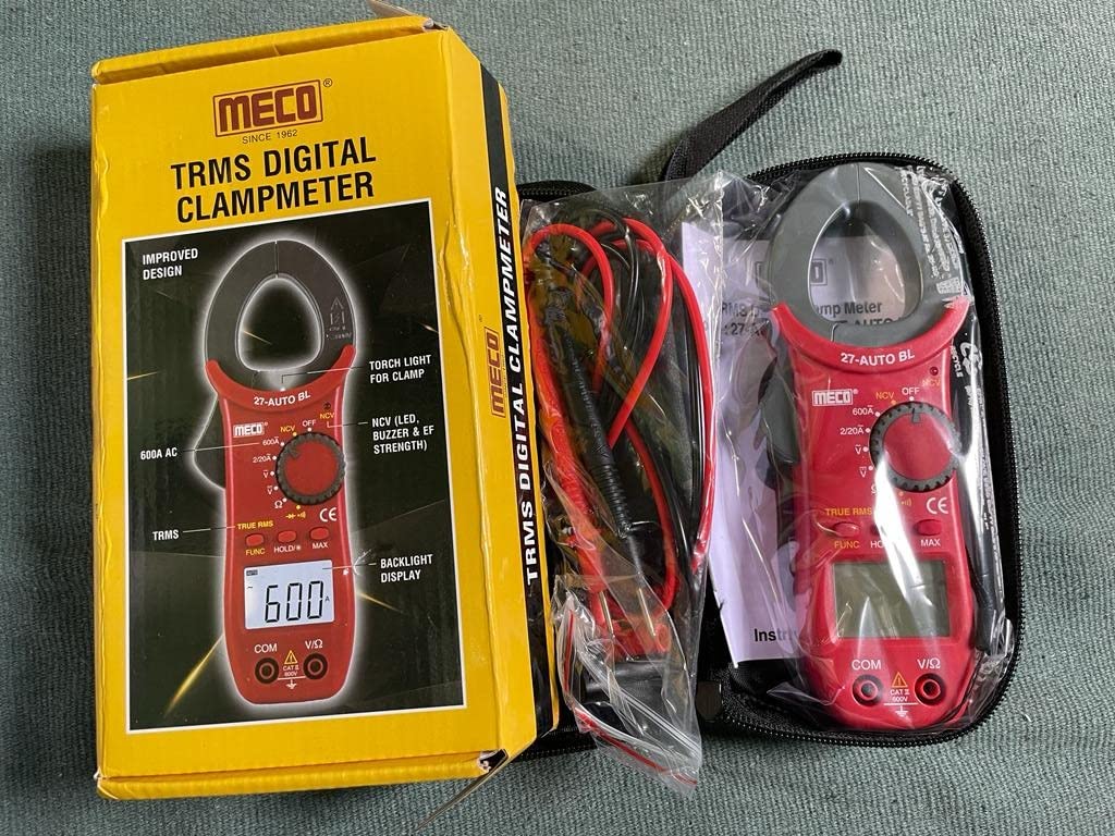 MECO Instrument 27 Auto BL 600A AC Auto Ranging 3½ Digit 2000 Counts ...