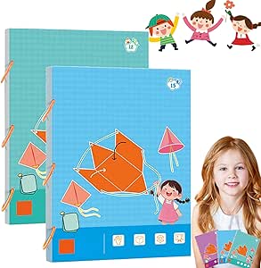 Vgpbphj Pull String 3D Geometry Learning Book, New Upgrades 3D Shapes Pull-Wire Handmade Book ...