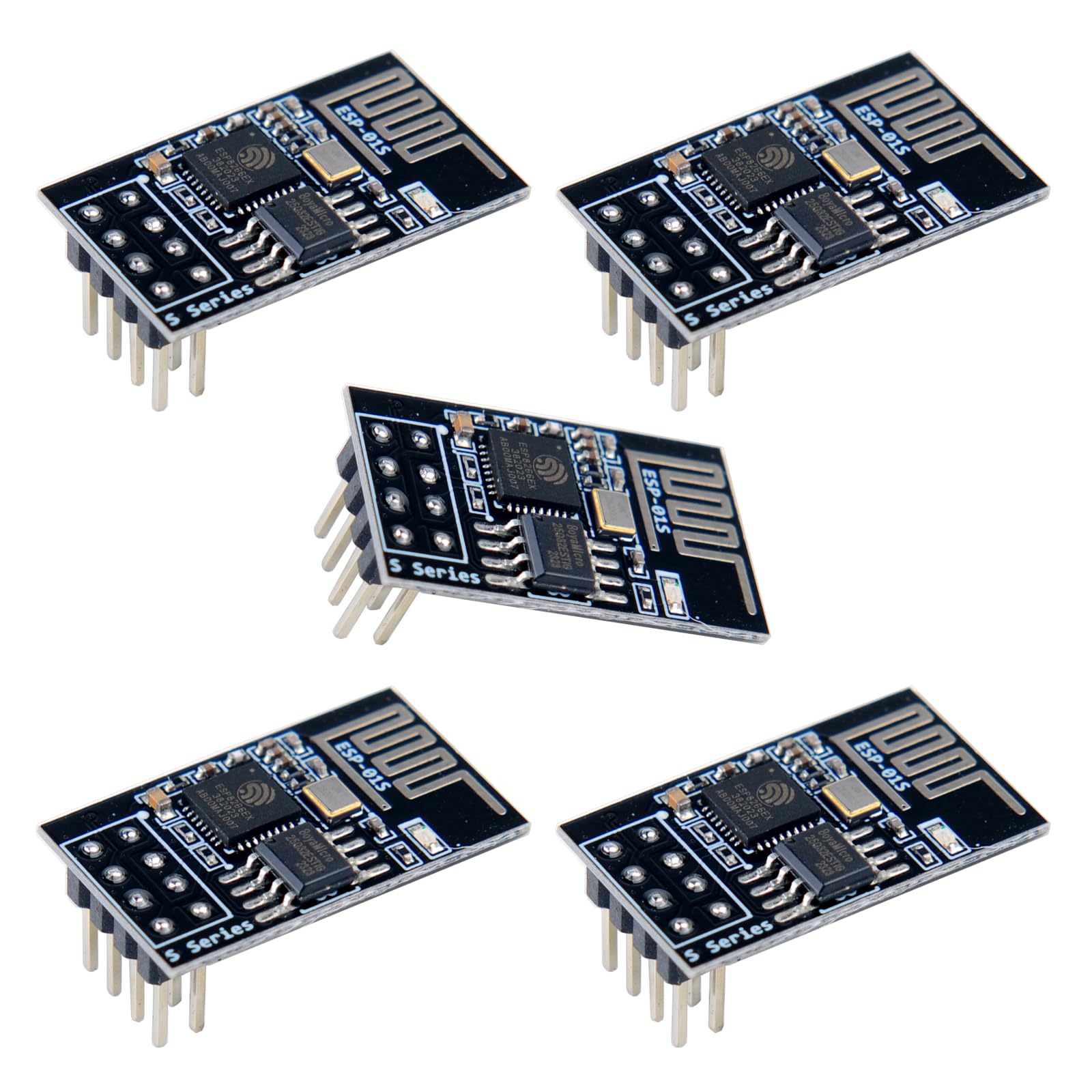 Snapklik.com : 5PCS ESP8266 ESP-01S WiFi Serial Transceiver Module 4MB Flash 33V Internet Of ...