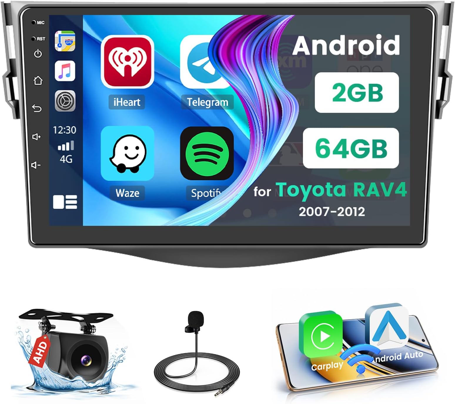 Amazon.com: Car Stereo for Toyota RAV4 2001-2006[8Core 2+64G] Wireless ...