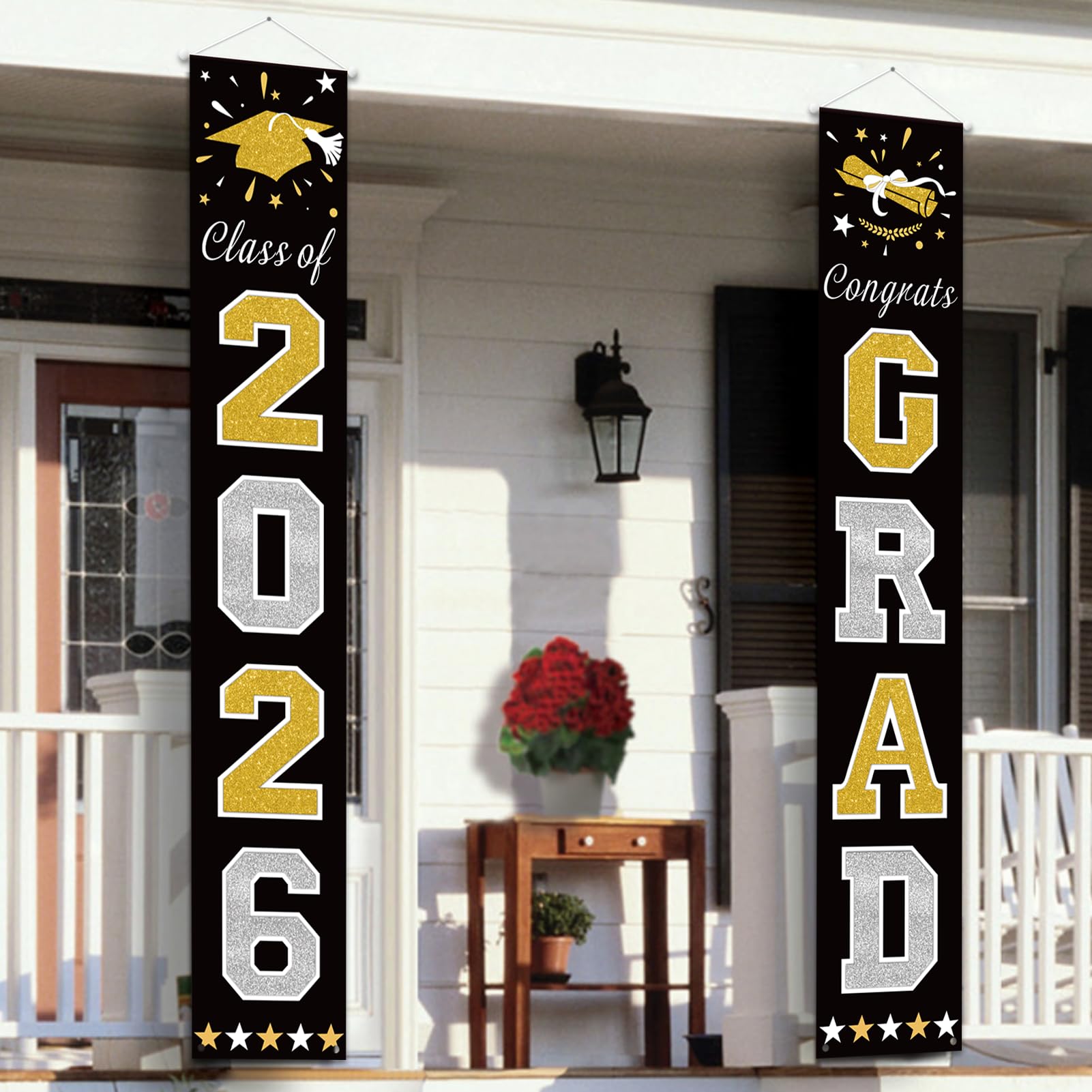 Snapklik.com : Graduation Decorations 2026, Black & Gold Class Of ...