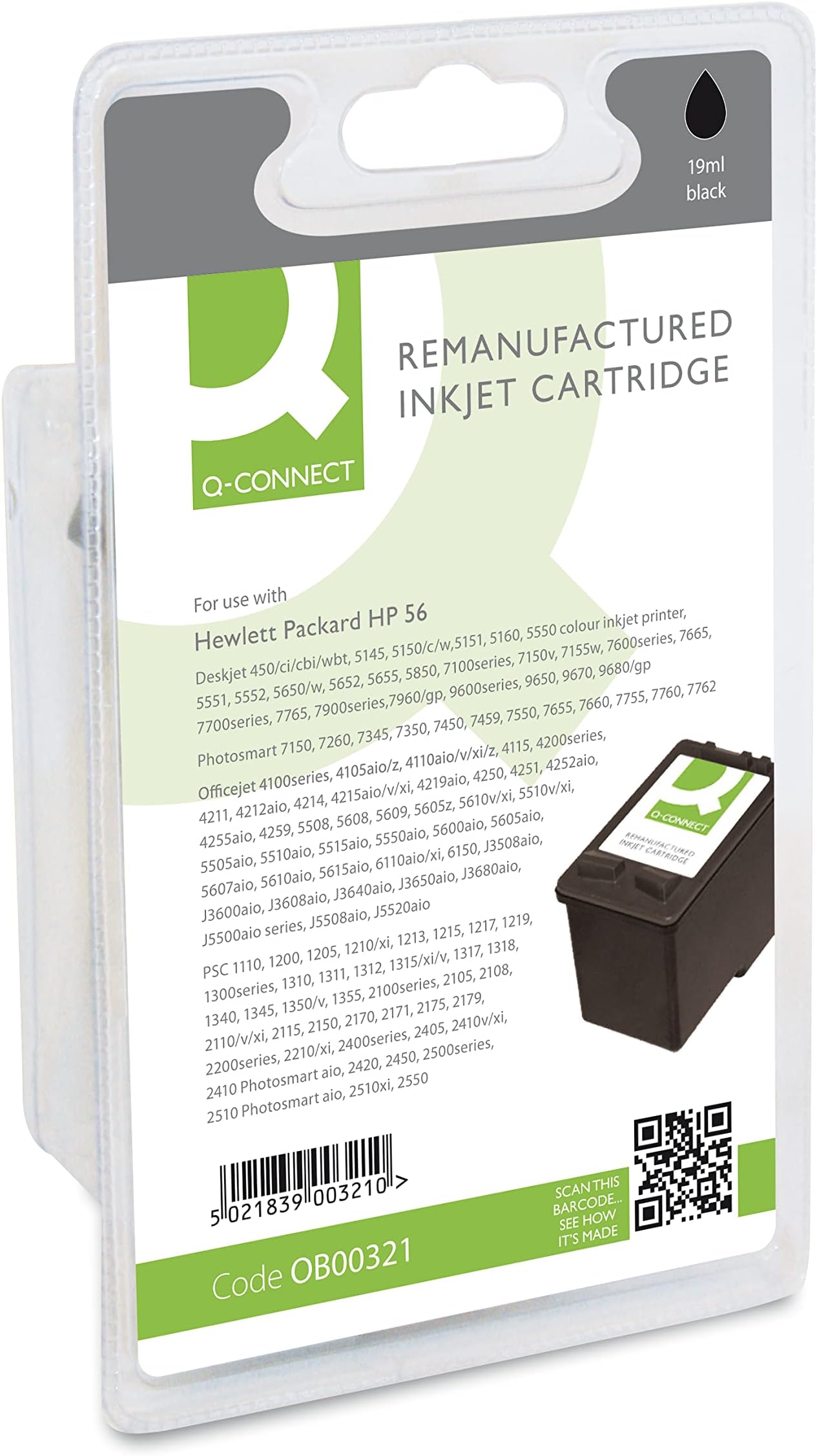 HP 56 High Yield Black Original Ink Cartridge 19 ml, 520 pages, 1 pack ...