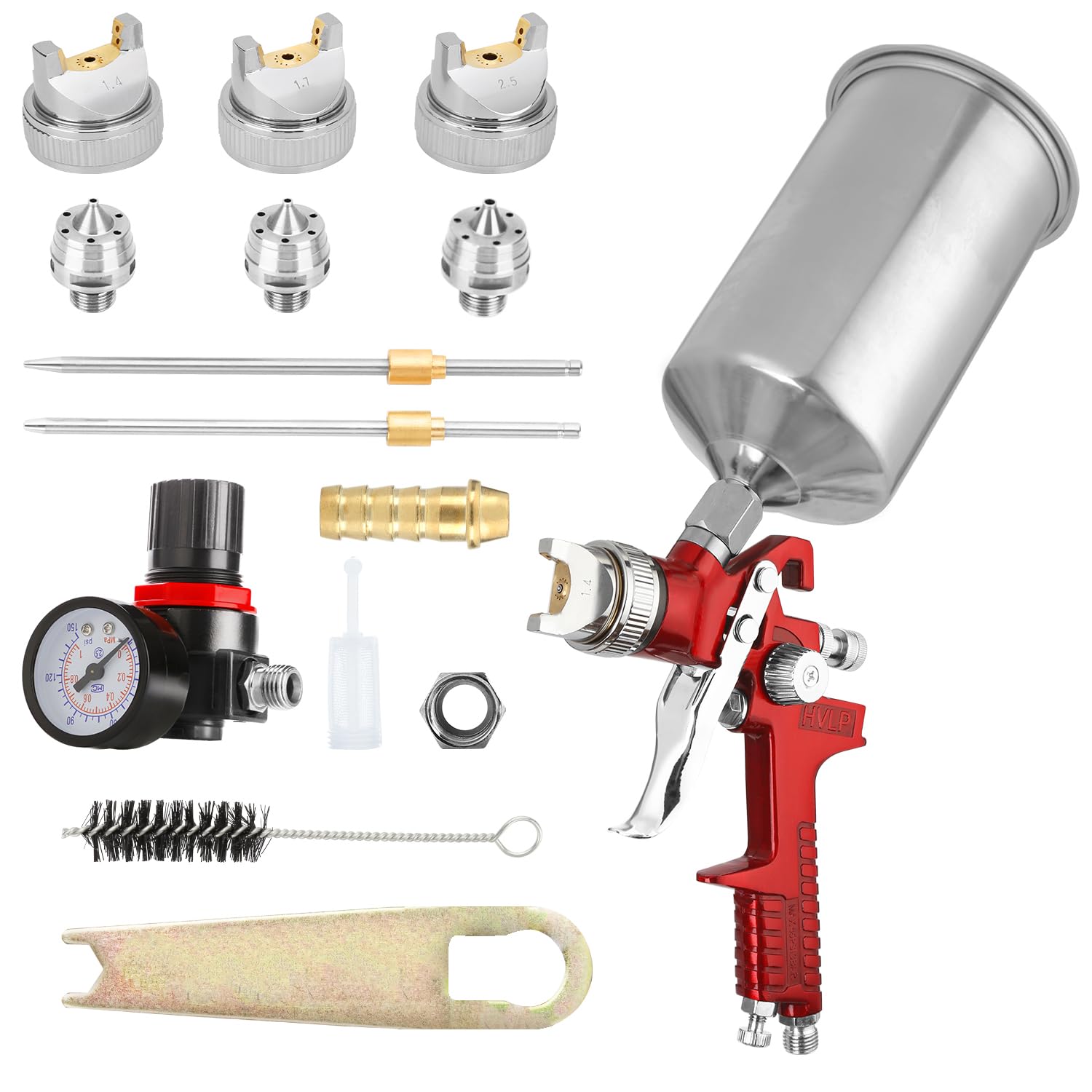 Amazon.com: YXGOOD Body Repair Paint Spray Guns Kit with 1.4mm 1.7mm 2 ...