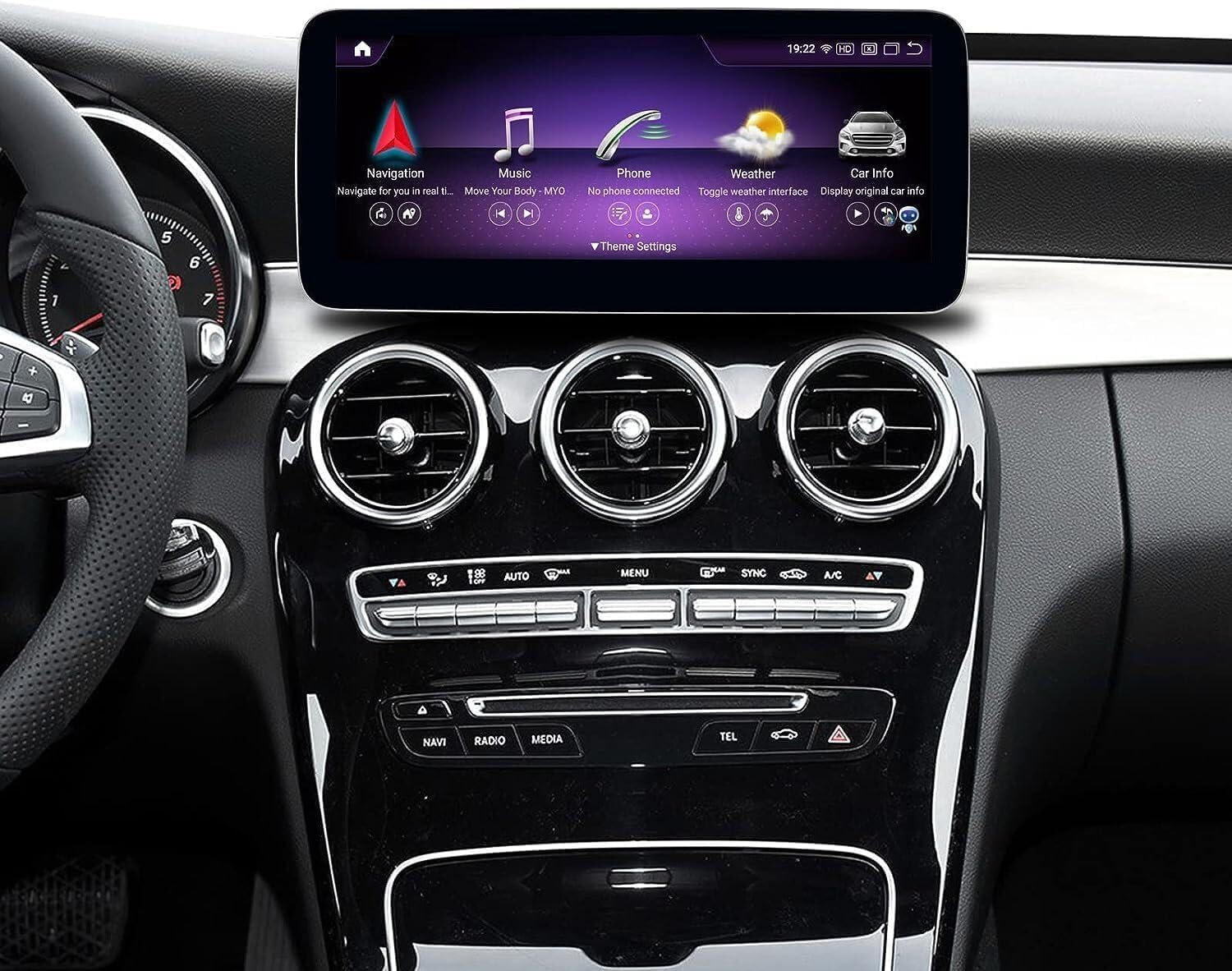Autoradio Android 13 Touchscreen da 12,3 pollici per Mercedes Benz ...