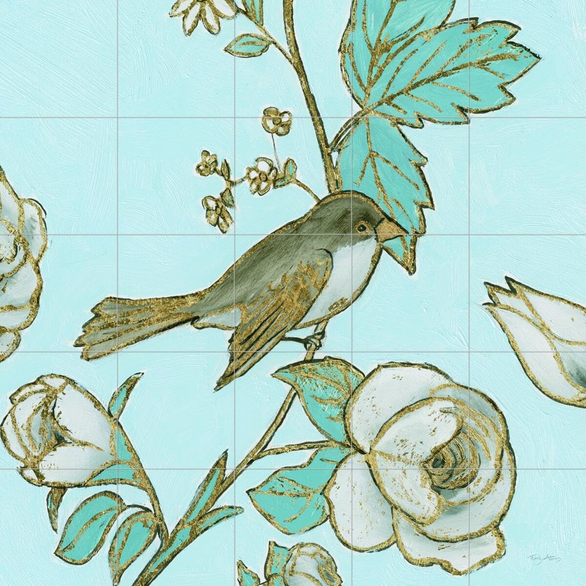 Ceramic Backsplash Tile Mural Bird Backyard Bird Kitchen/Bathroom ...
