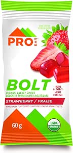 PROBAR Bolt Organic Energy Chews - Delicious Strawberry Fuel