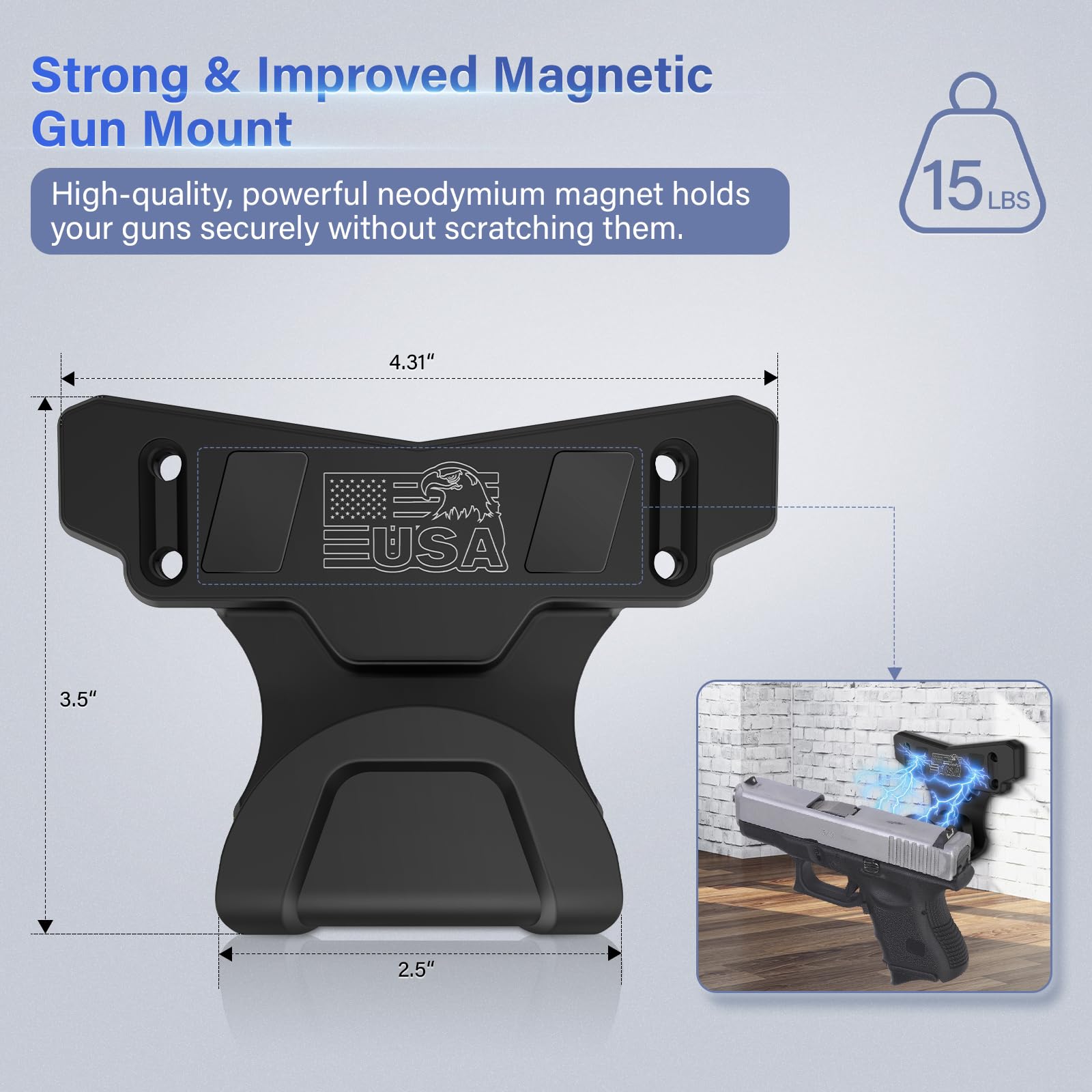 Snapklik.com : Gun Magnet Mount, Magnetic Gun Holder