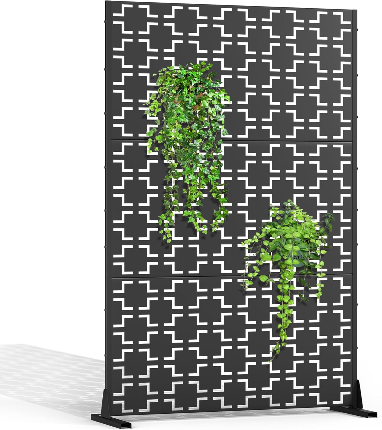 Outdoor Privacy Screen Metal Privacy Screen 72" H×47" W Freestanding ...