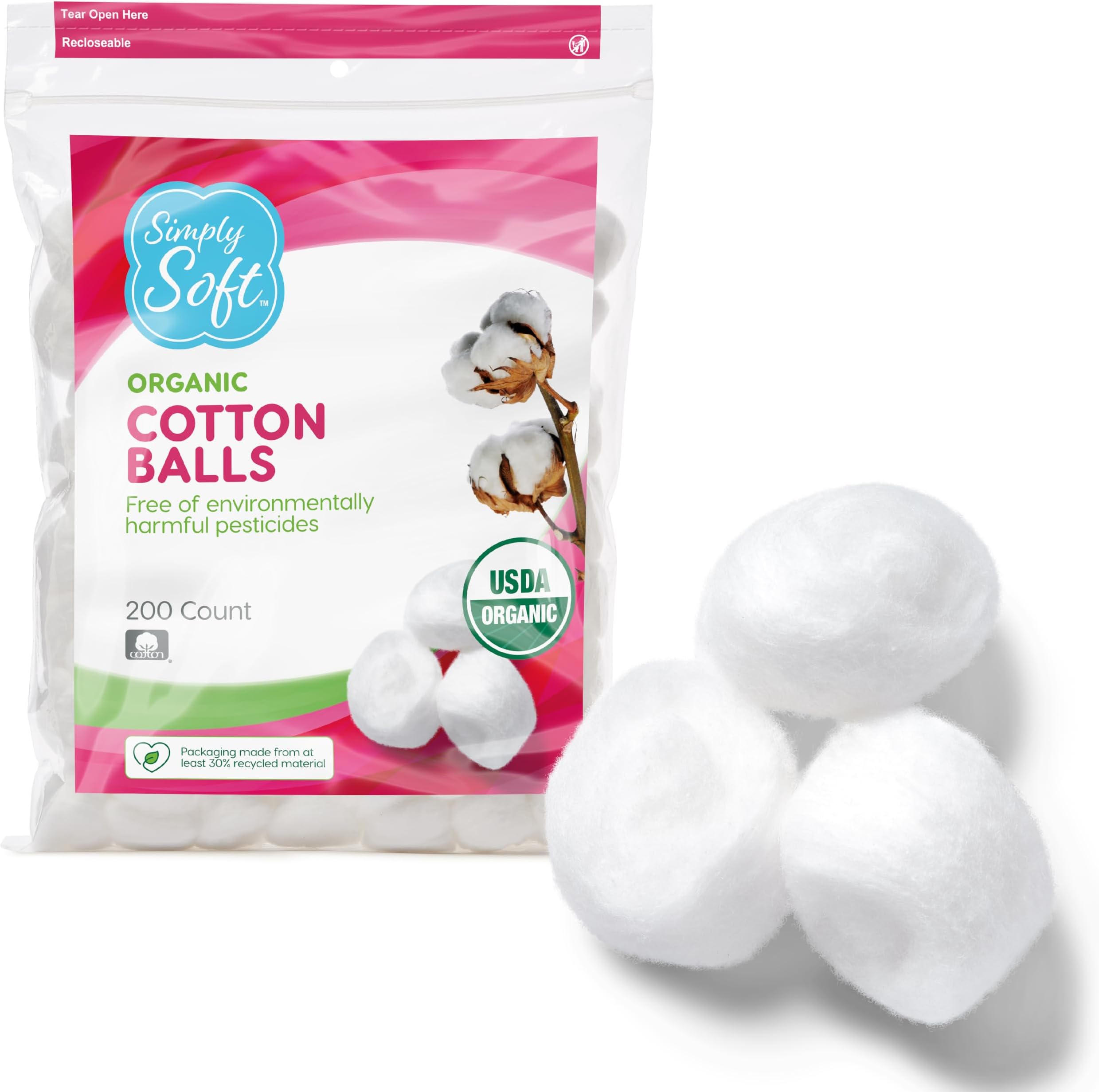Amazon.com : Swisspers Super Jumbo Cotton Balls 70 ea (Pack of 3 ...