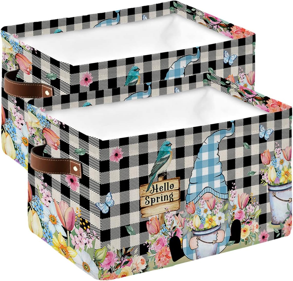 Amazon.com - Storage Bins Large Storage Basket,Hello Spring Dwarf Gnome ...