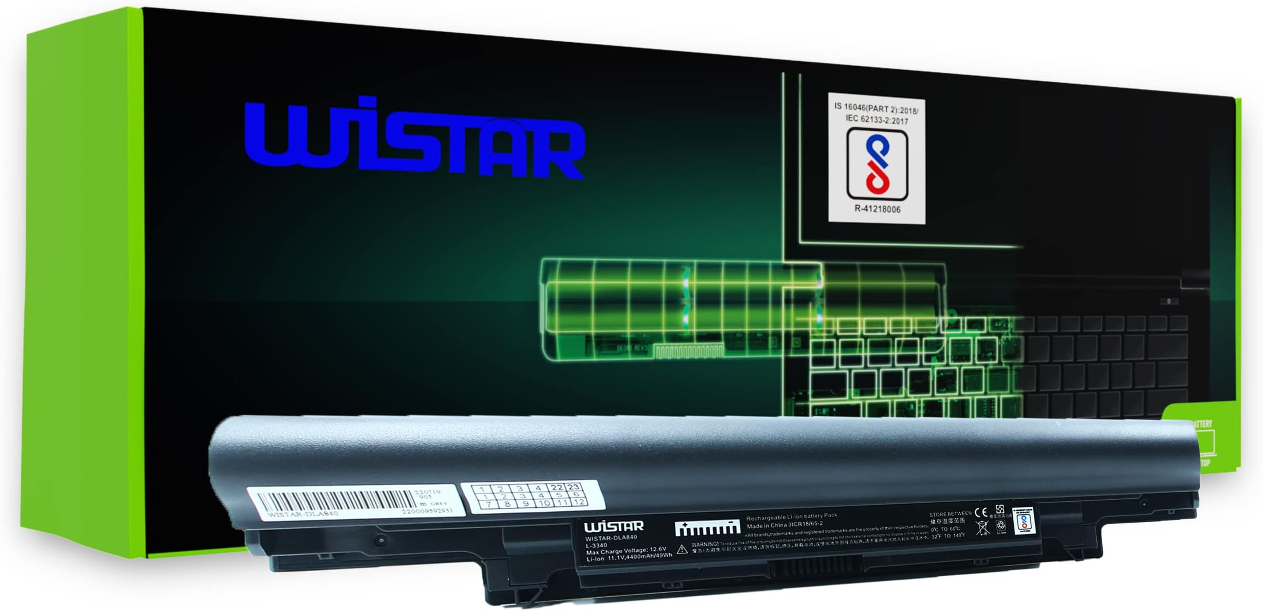 WISTAR 3340 Battery for Dell Latitude 3340 Battery, Dell V131 2nd ...