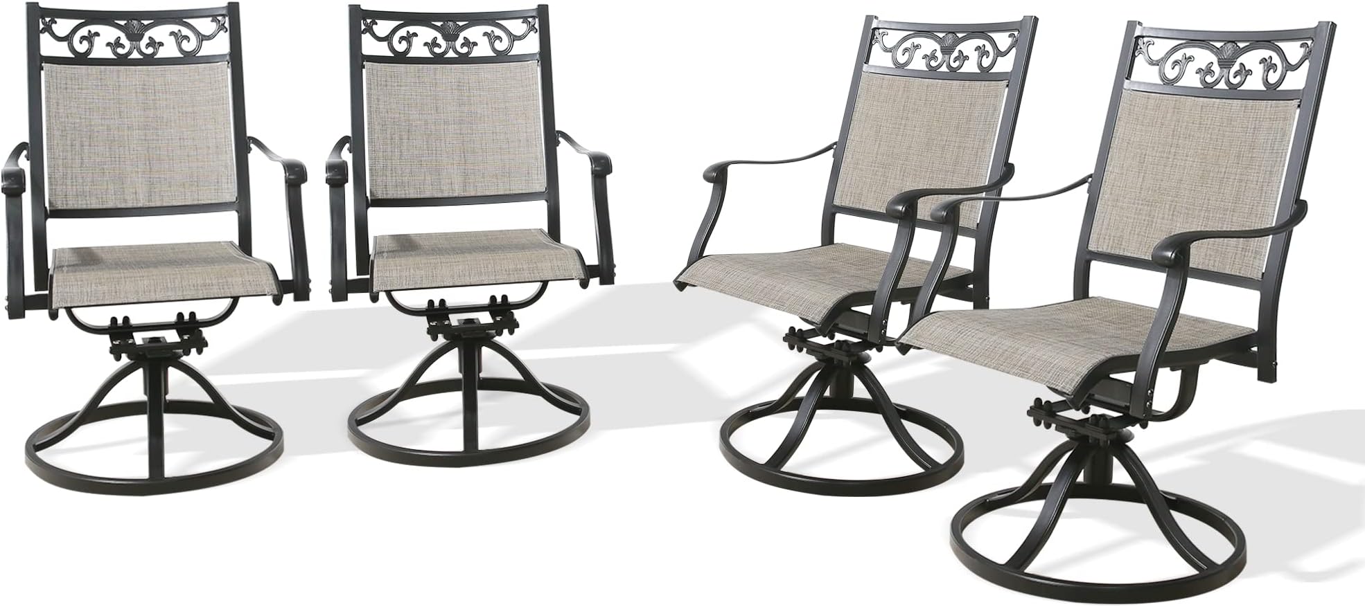Amazon.com : Dali Swivel Rocker Chair, Cast Aluminum All-Weather ...