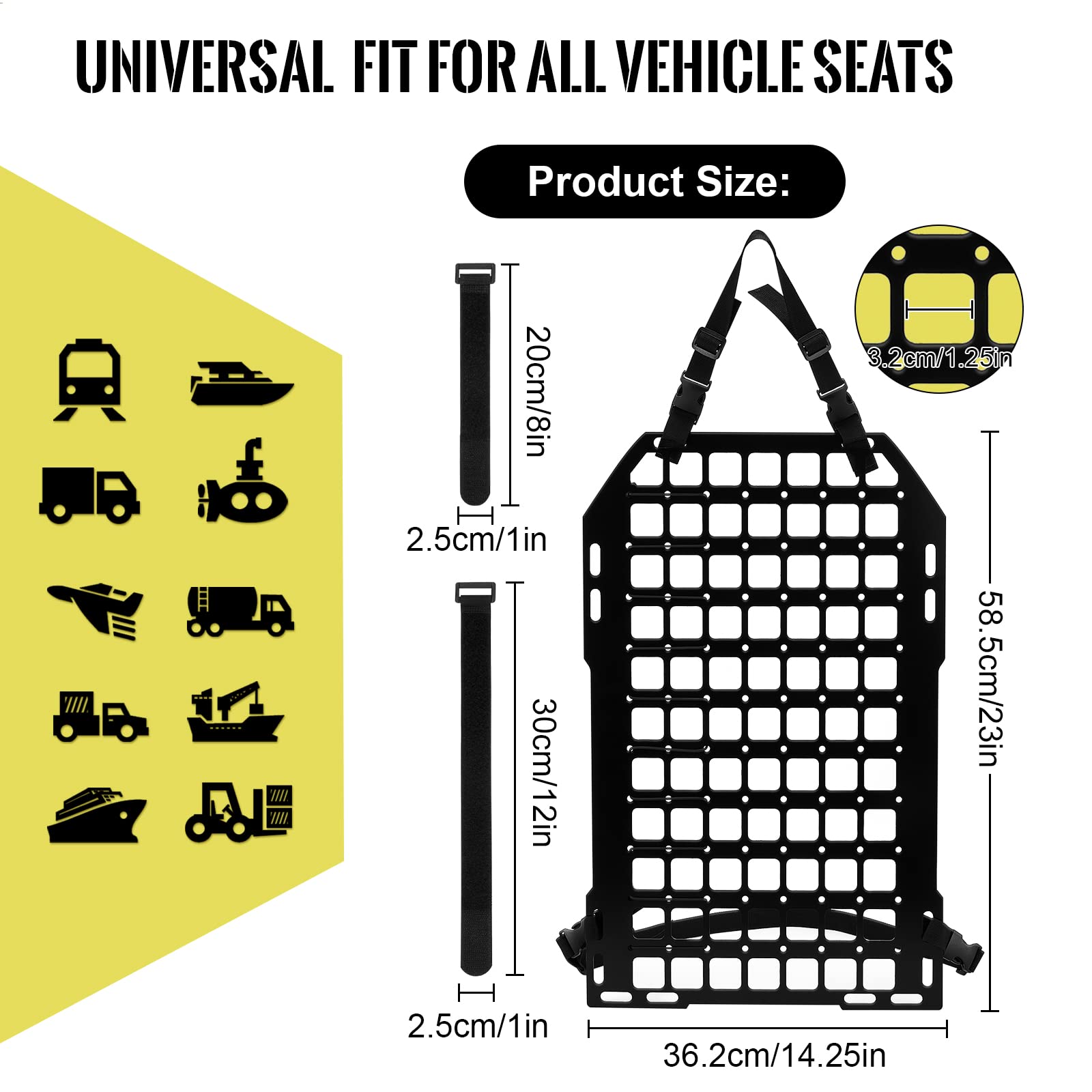 Rigid Molle Panels Truck Universal Vehicle MOLLE Panels With Gun Rack ...