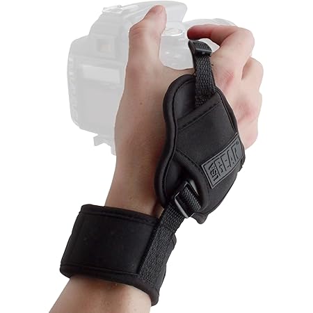 Amazon.com : USA GEAR Professional Camera Grip Hand Strap with Black ...