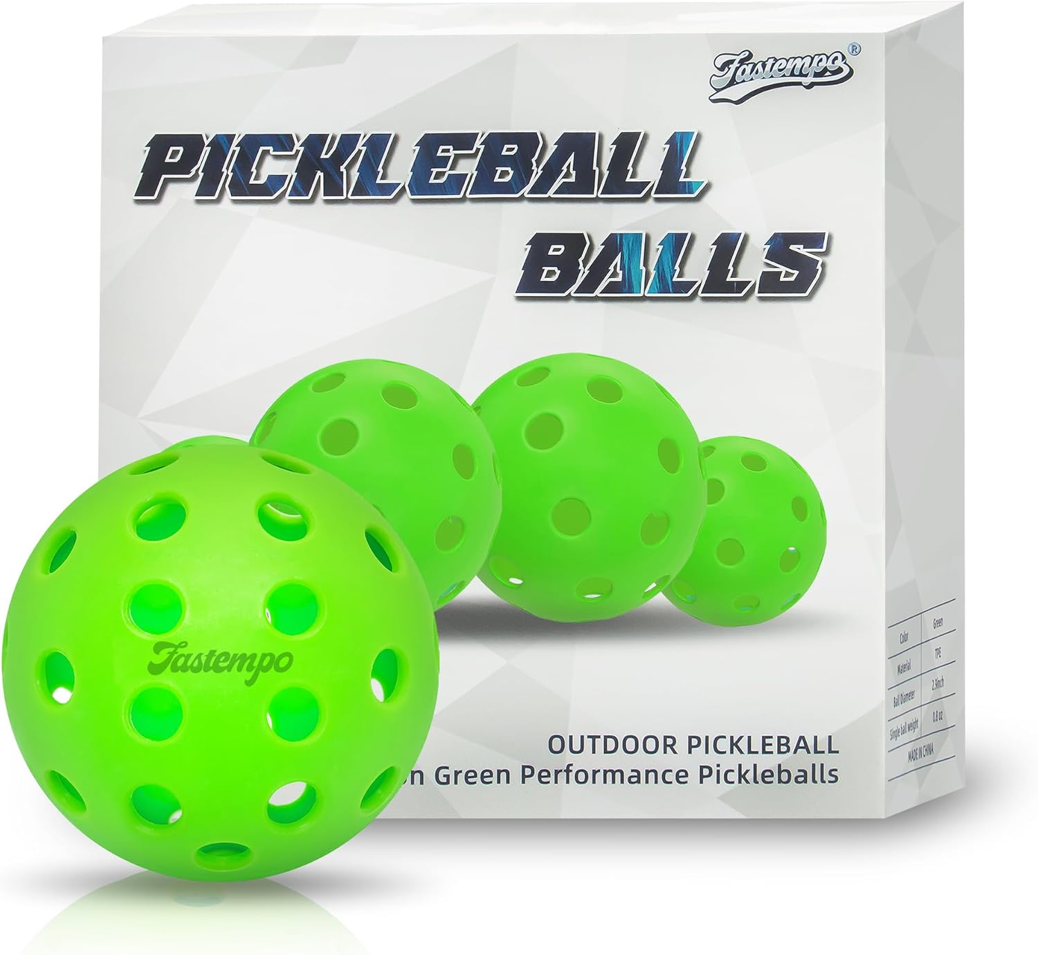 Amazon.com : FASTEMPO Pickleball Balls Set, 4 Pack of Balls Outdoor ...