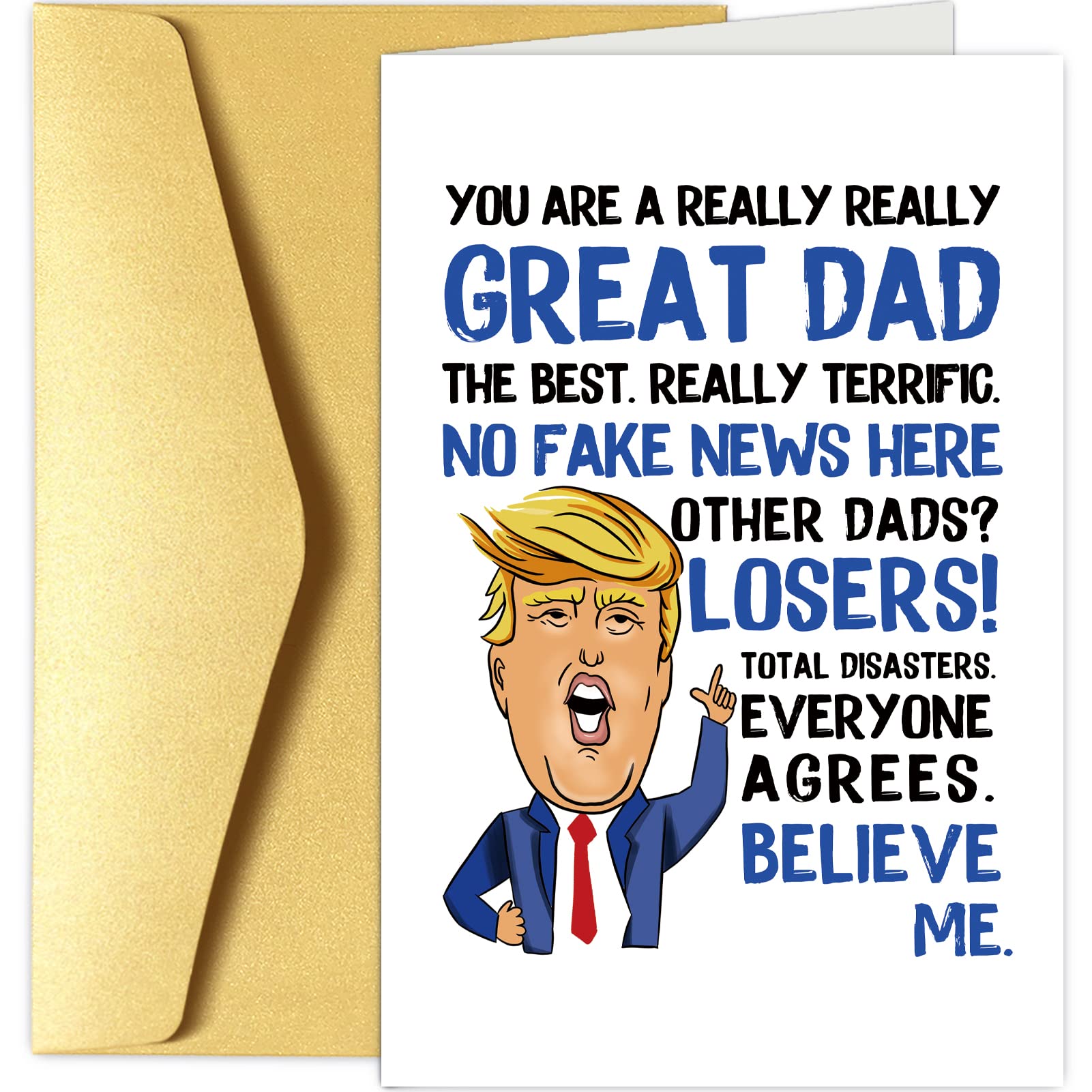 Buy Funny Trump her's Day Card, Hilarious Dad Birthday Card, Donald ...
