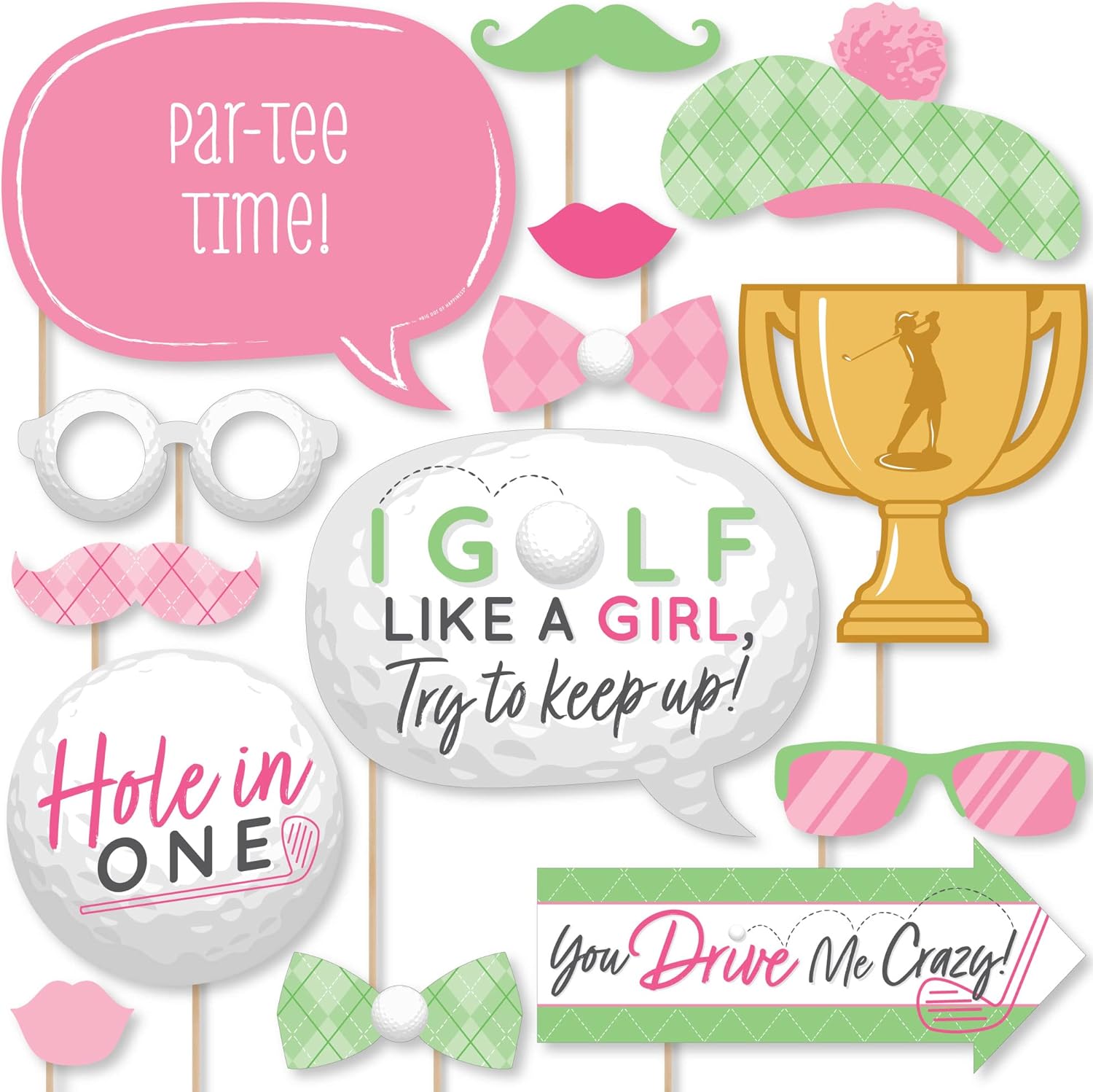 Amazon.com: Big Dot of Happiness Golf Girl - Pink Birthday Party or ...