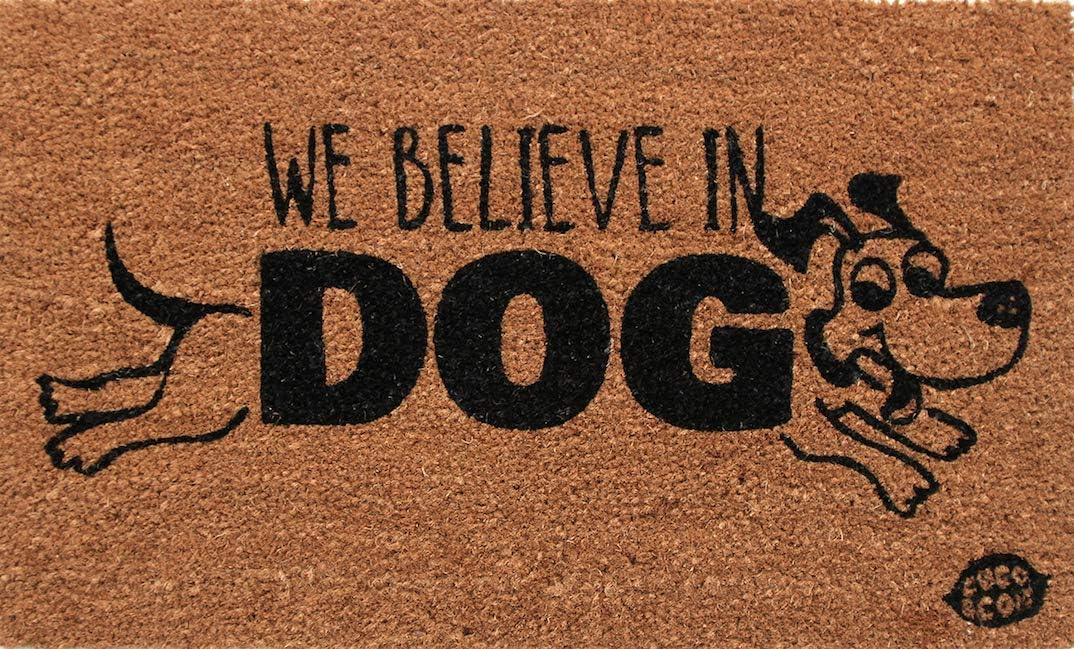 SPOTTED DOG GIFT COMPANY Coir Door Mat, Inside Outside Door Mats ...