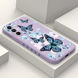 Amazon.com: LEECG for Galaxy S24 Plus Case, Flower Butterfly Cute Cat Ideas Design Pattern, Slim ...