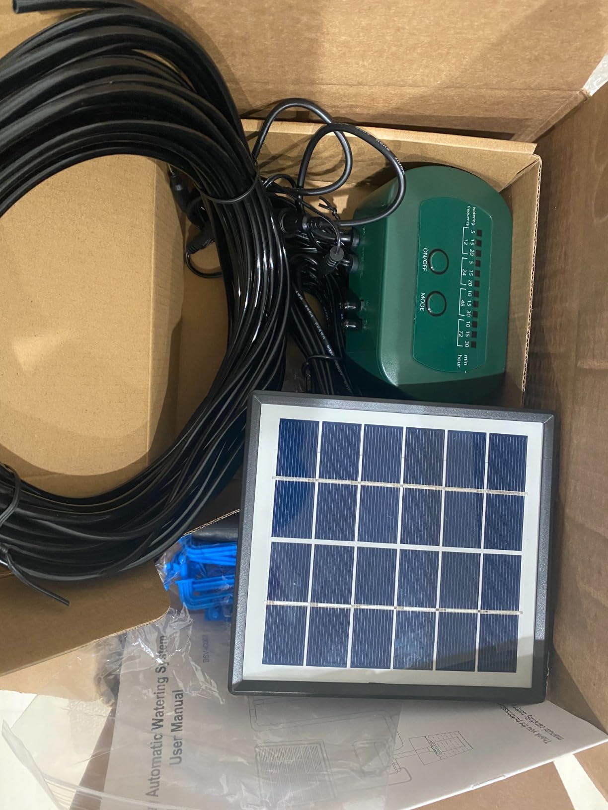 Amazon.com : AnseTo Solar Irrigation System for Garden Watering System ...