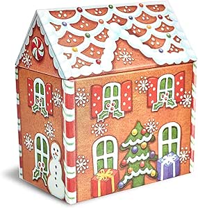 Amazon.com: Elite Gift Boxes Gingerbread House Tins Regular : Grocery ...