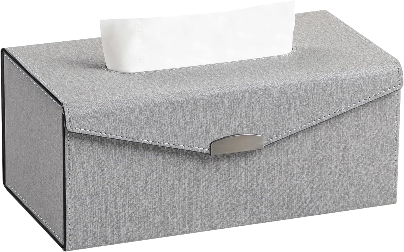 Amazon.com: NICLNGSH PU Leather Tissue Box Cover Rectangle, Foldable ...