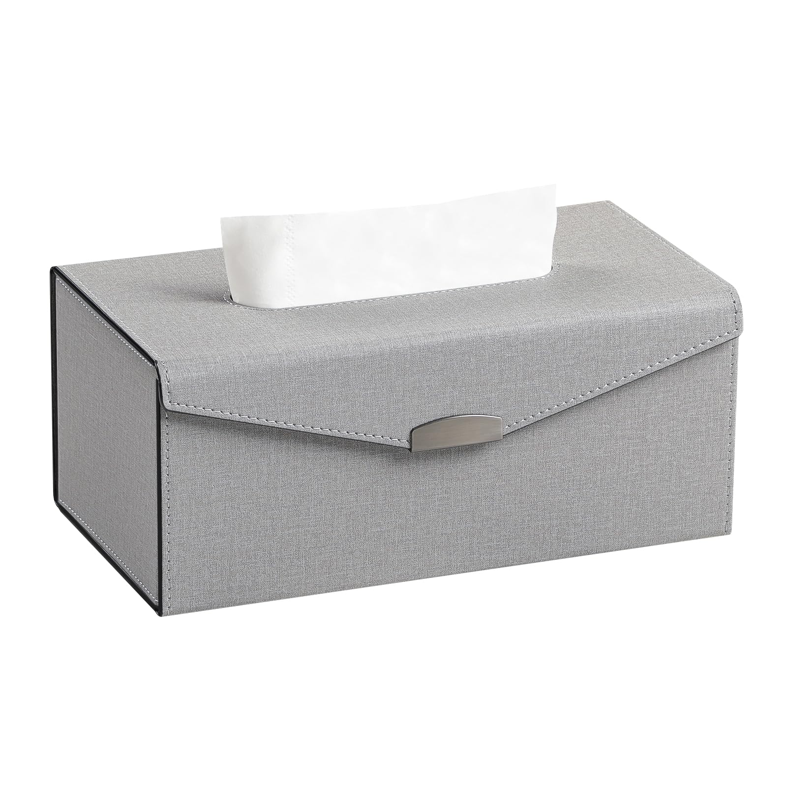 Amazon.com: NICLNGSH PU Leather Tissue Box Cover Rectangle, Foldable ...
