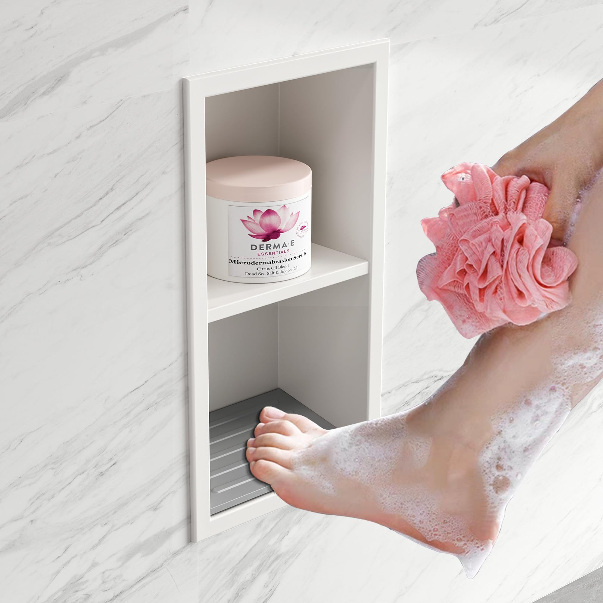 Amazon.com: Qeke Shower Foot Rest for Shaving Legs, 304 Stainless Steel ...