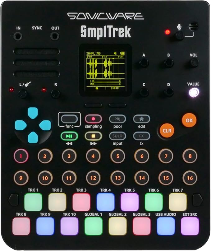 Amazon.com: Sonicware SmplTrek [Portable Production Sampler] Compact ...