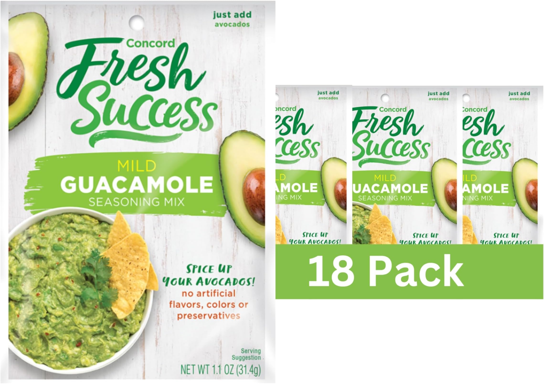 Amazon.com: Concord Foods Classic Mild Guacamole Mix: Authentic Flavor ...