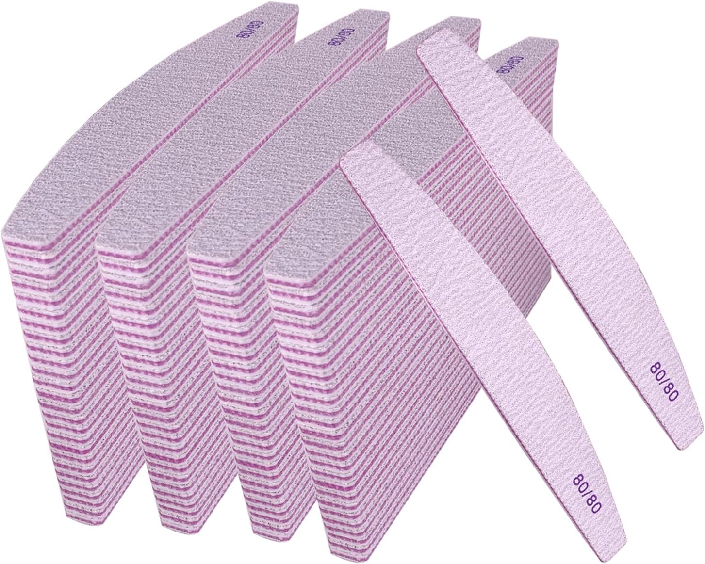 Amazon.com : 200 Pcs 4 Styles Nail Files Bulk 100/180 Grit Double Sides ...
