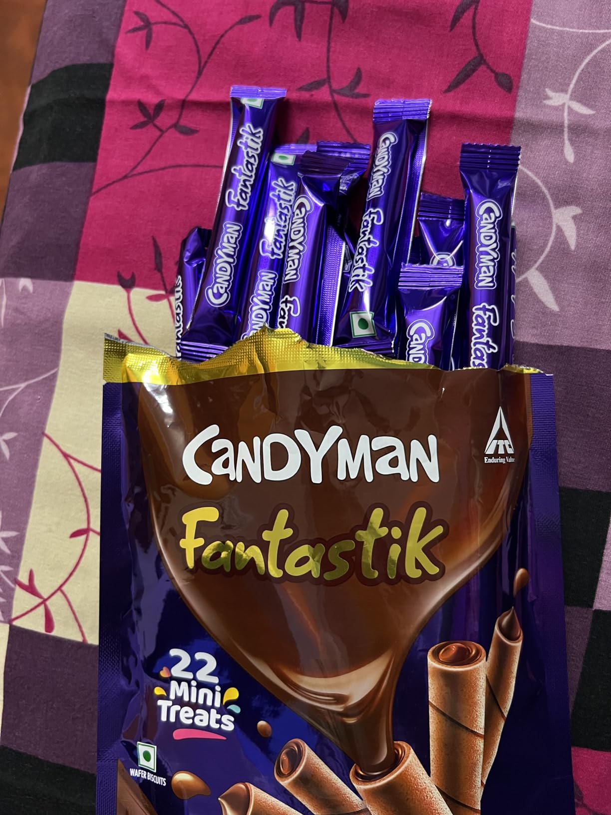 Candyman Fantastik Wafer Rolls Mini Treats - Home Pack, 125.4 Gram ...