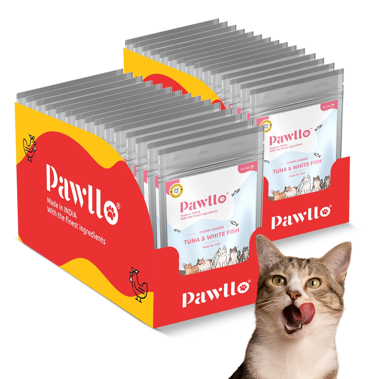 Pawllo Tuna & White Fish Gravy for Cats & Kittens | Cat Food | Cat Wet ...