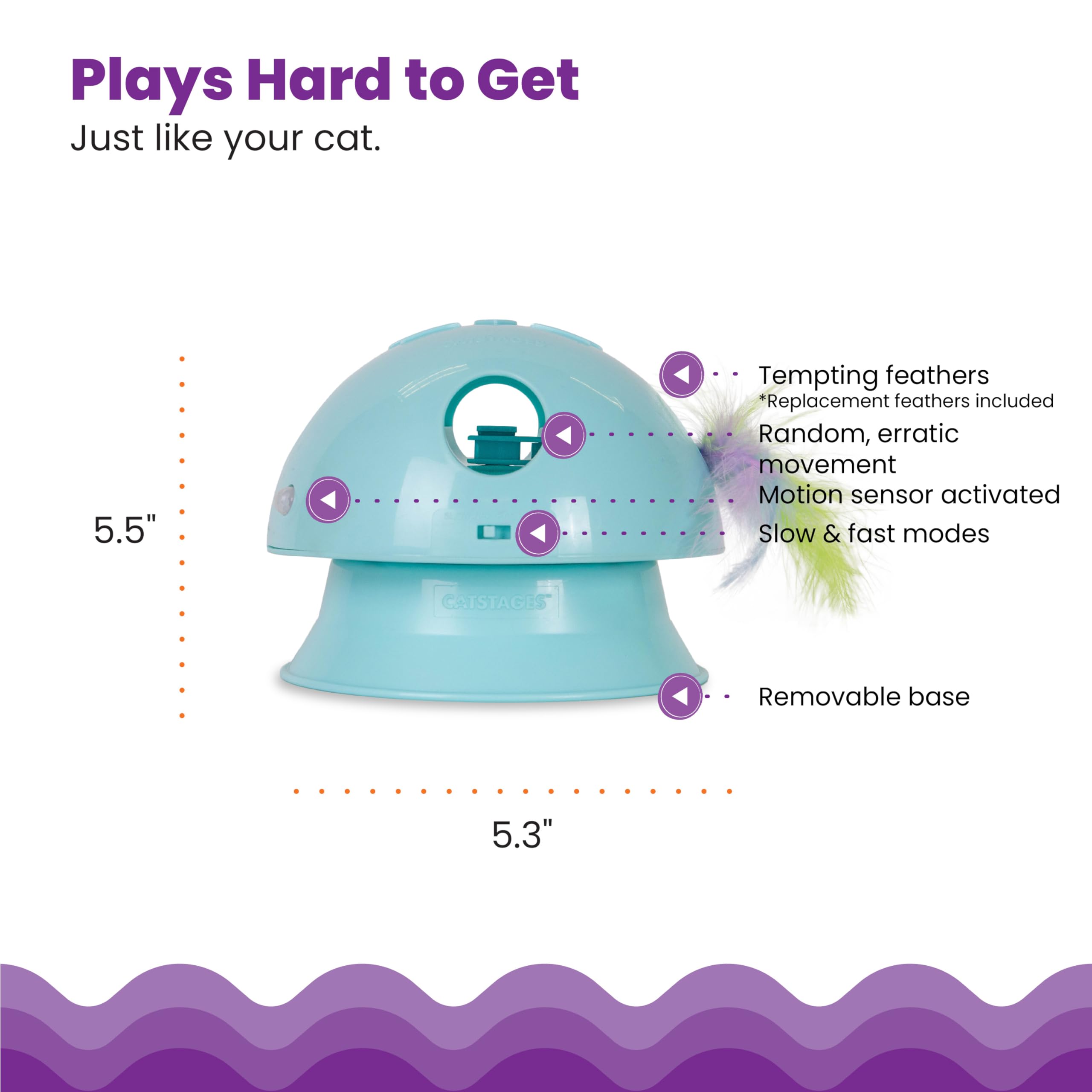 Snapklik.com : Catstages Electronic Dart N Dash Interactive Cat Toy And ...