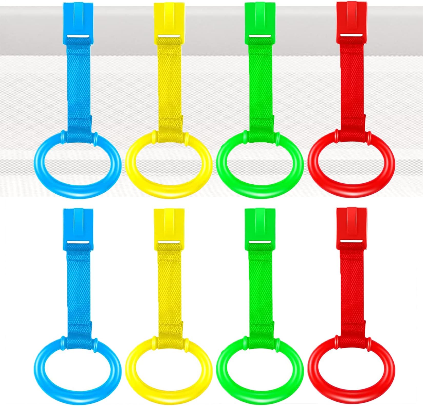 Amazon.com : 8 Pieces Baby Pull up Rings for Playpen Baby Crib Pull ...
