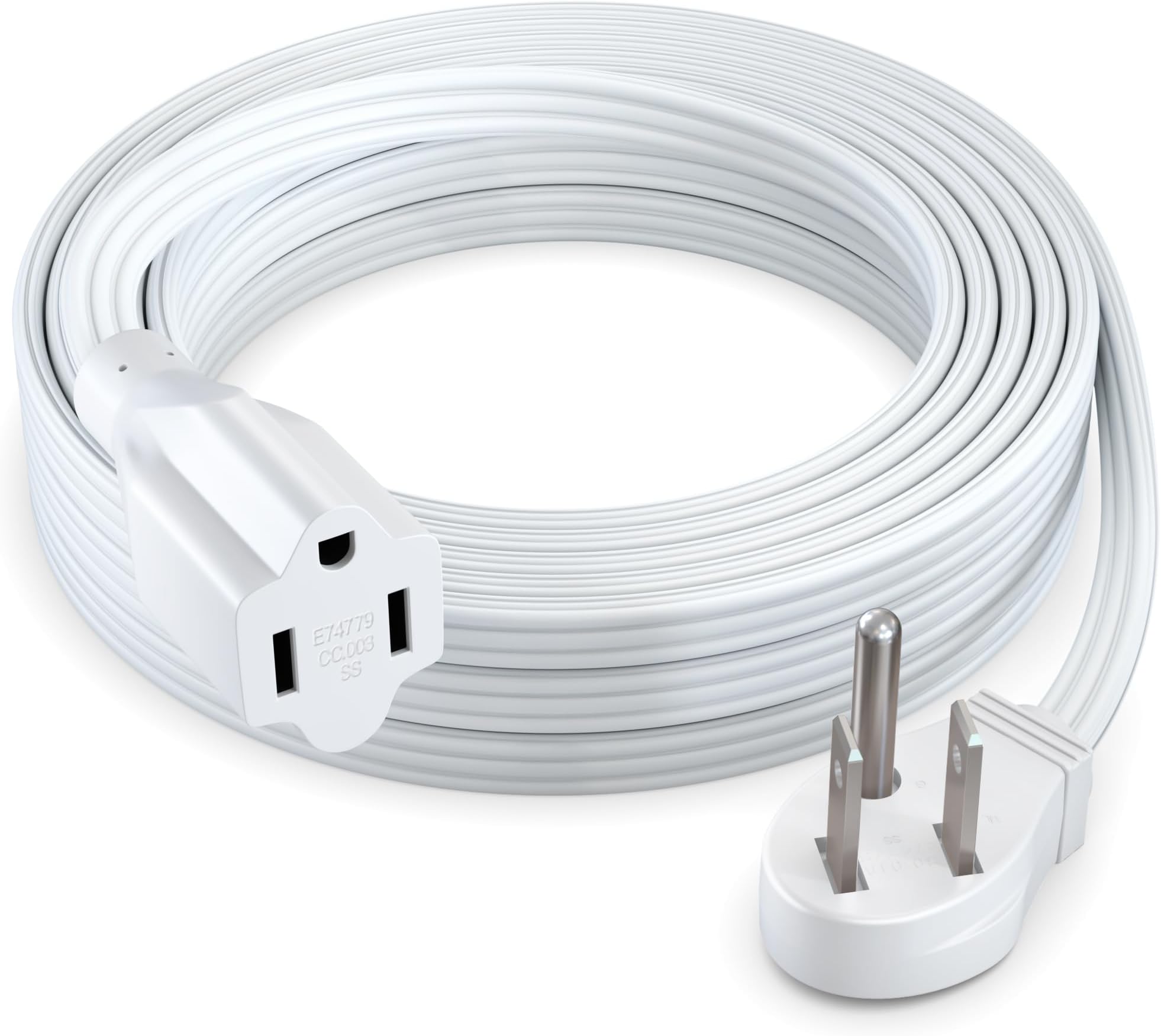 Amazon.com: Maximm Extension Cord (15 Feet) 1 Outlet Flat Wire, 3-Prong ...