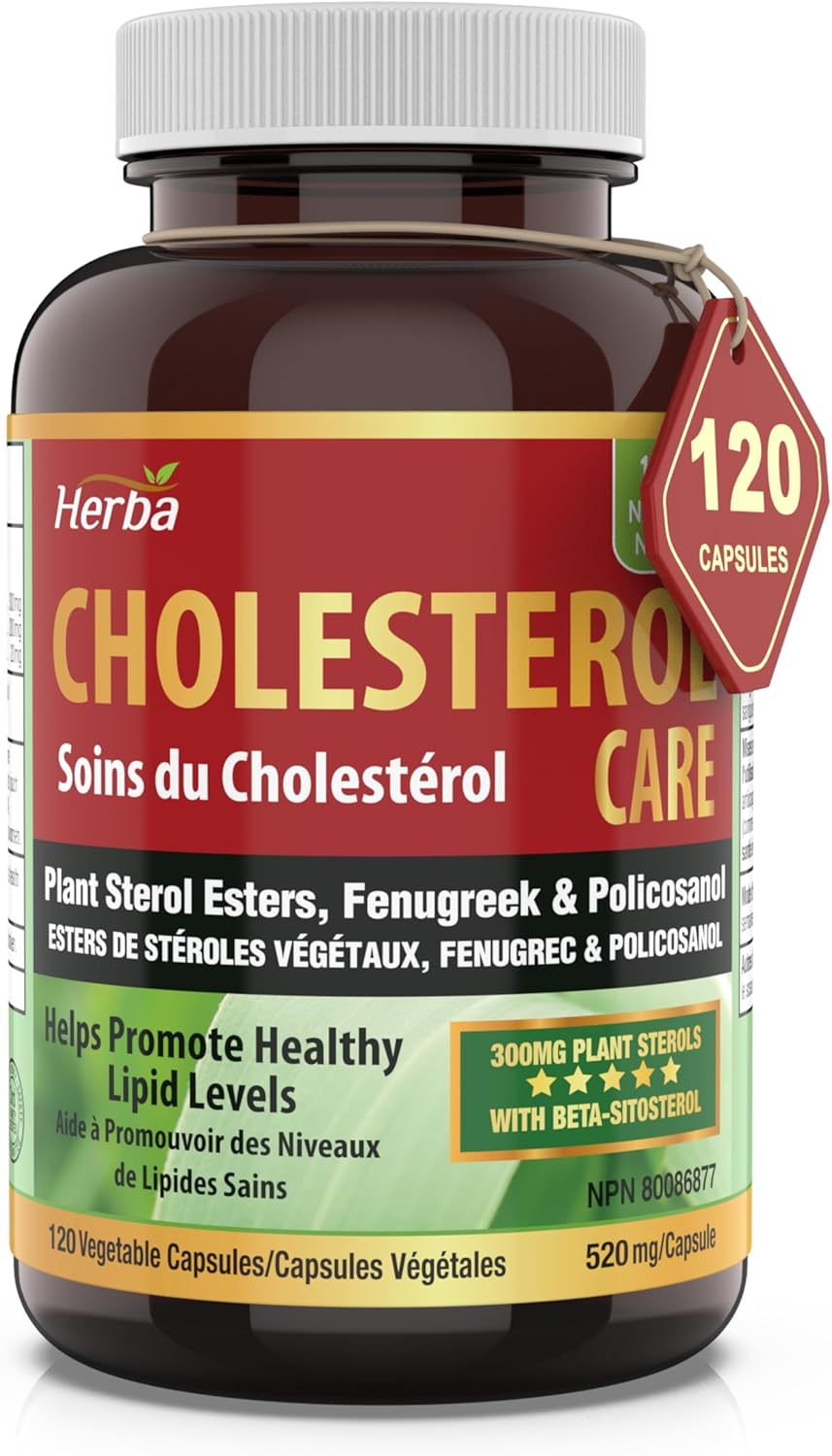 Herba Cholesterol Care – 120 Capsules | Cholesterol Lowering Supplement with Plant Sterols ...