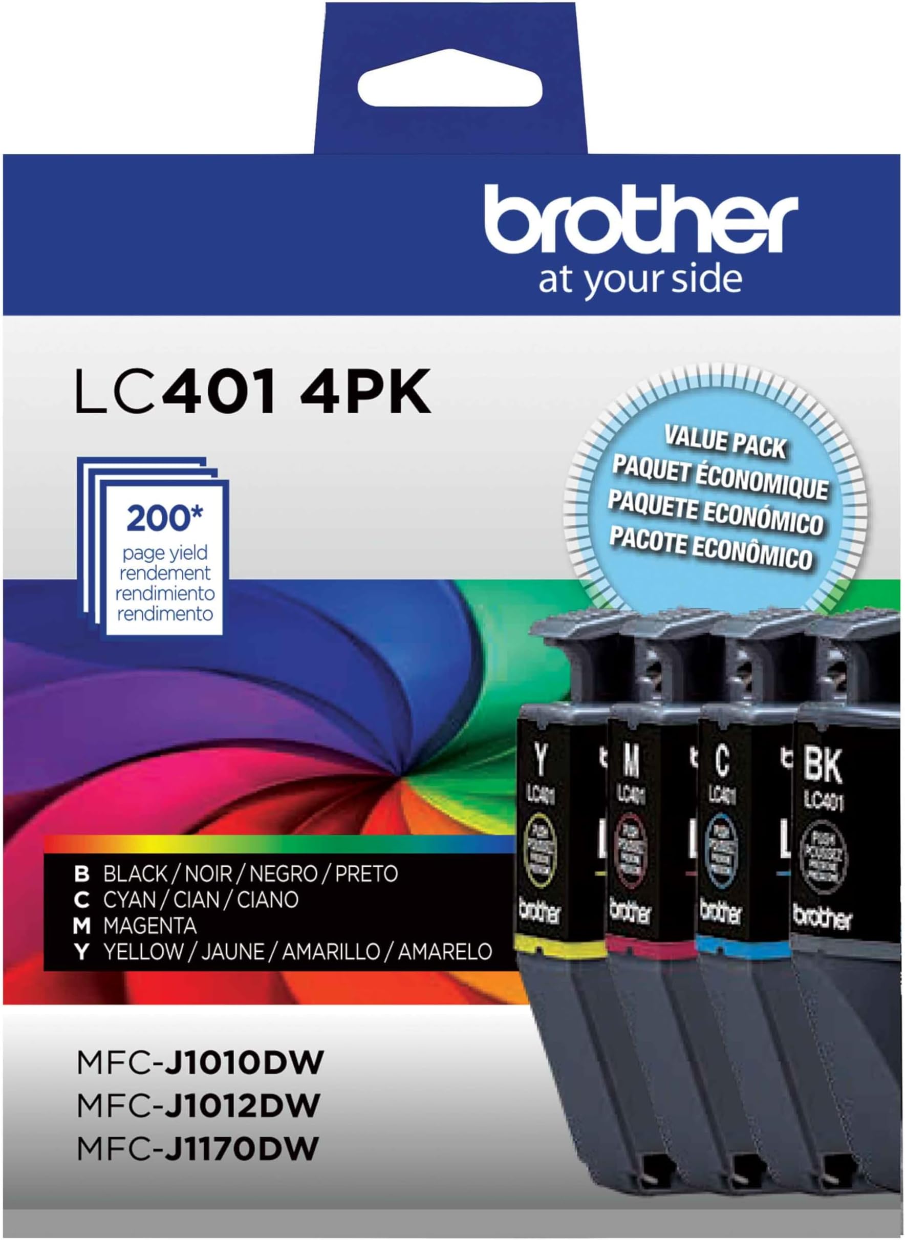 Amazon.com: Brother Printer LC101 4-Pack Ink Cartridge : Office Products