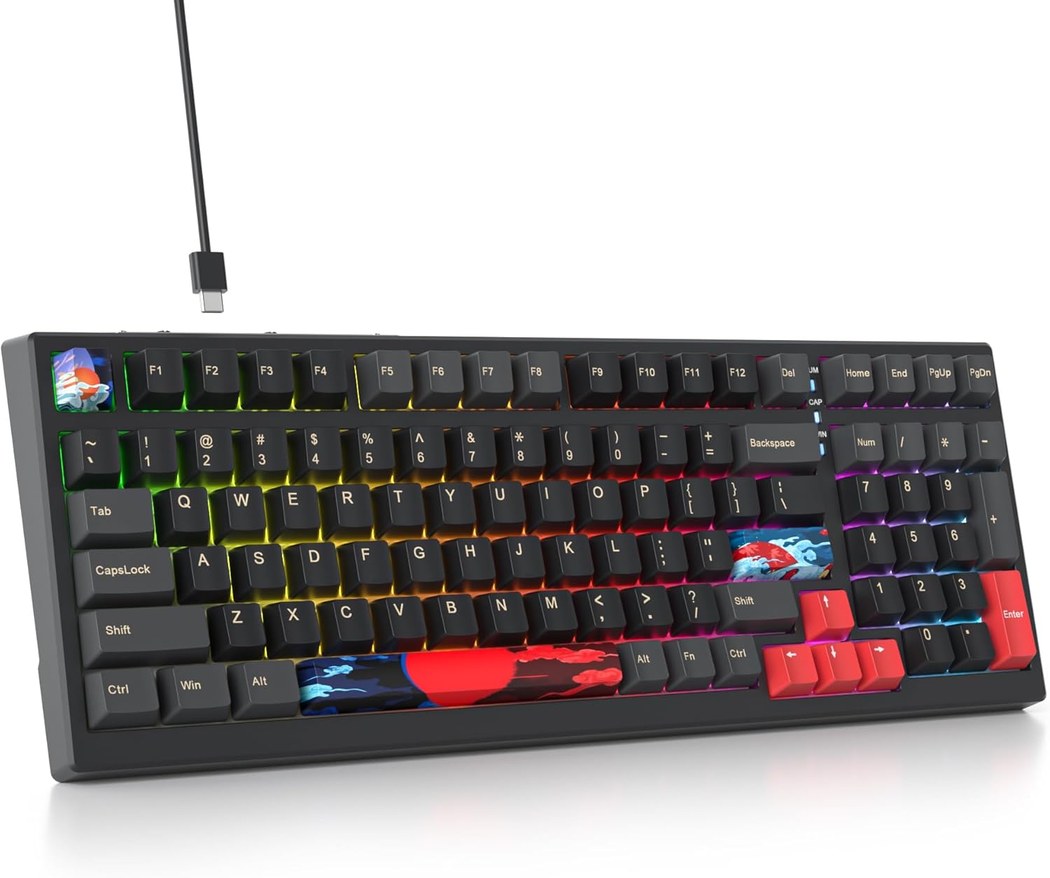 SOLIDEE 95% Mechanical Gaming Keyboard, Hot-swappable Keyboard with ...