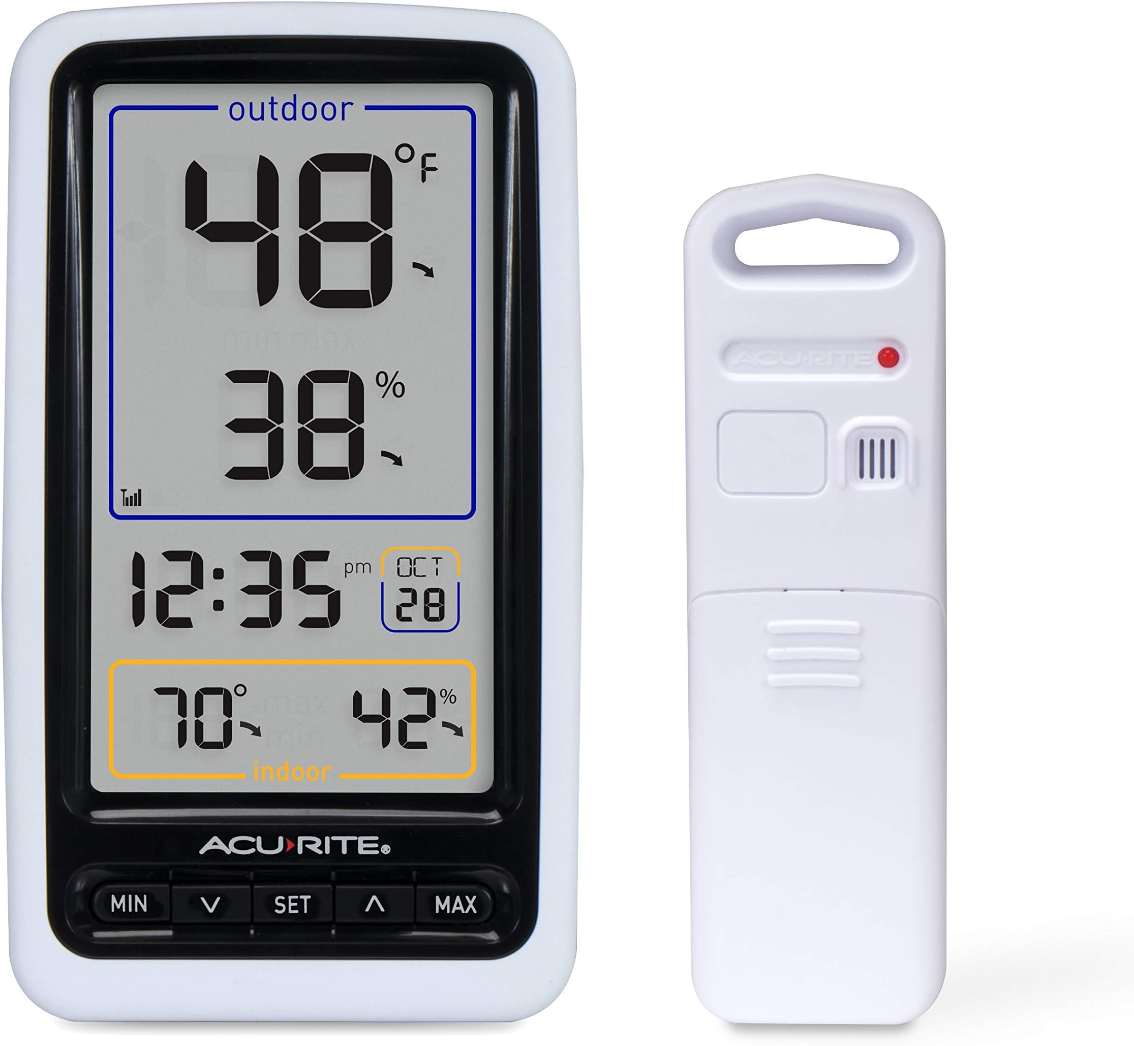 Amazon.com: AcuRite 02028 Color Digital Thermometer with Indoor/Outdoor ...