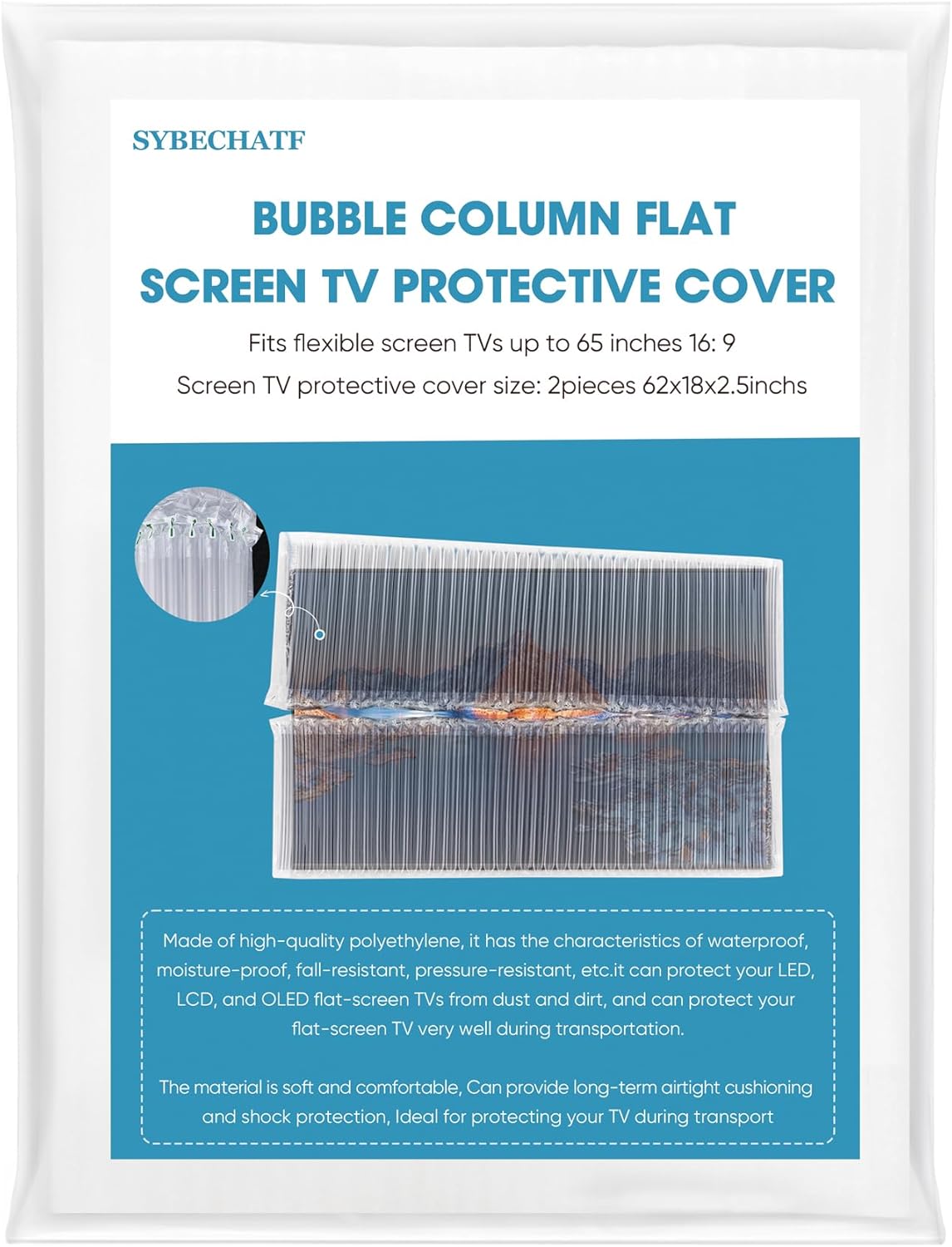 Amazon.com: Inflatable Bubble Column TV Cover - Fits Up to 62''W x 36 ...